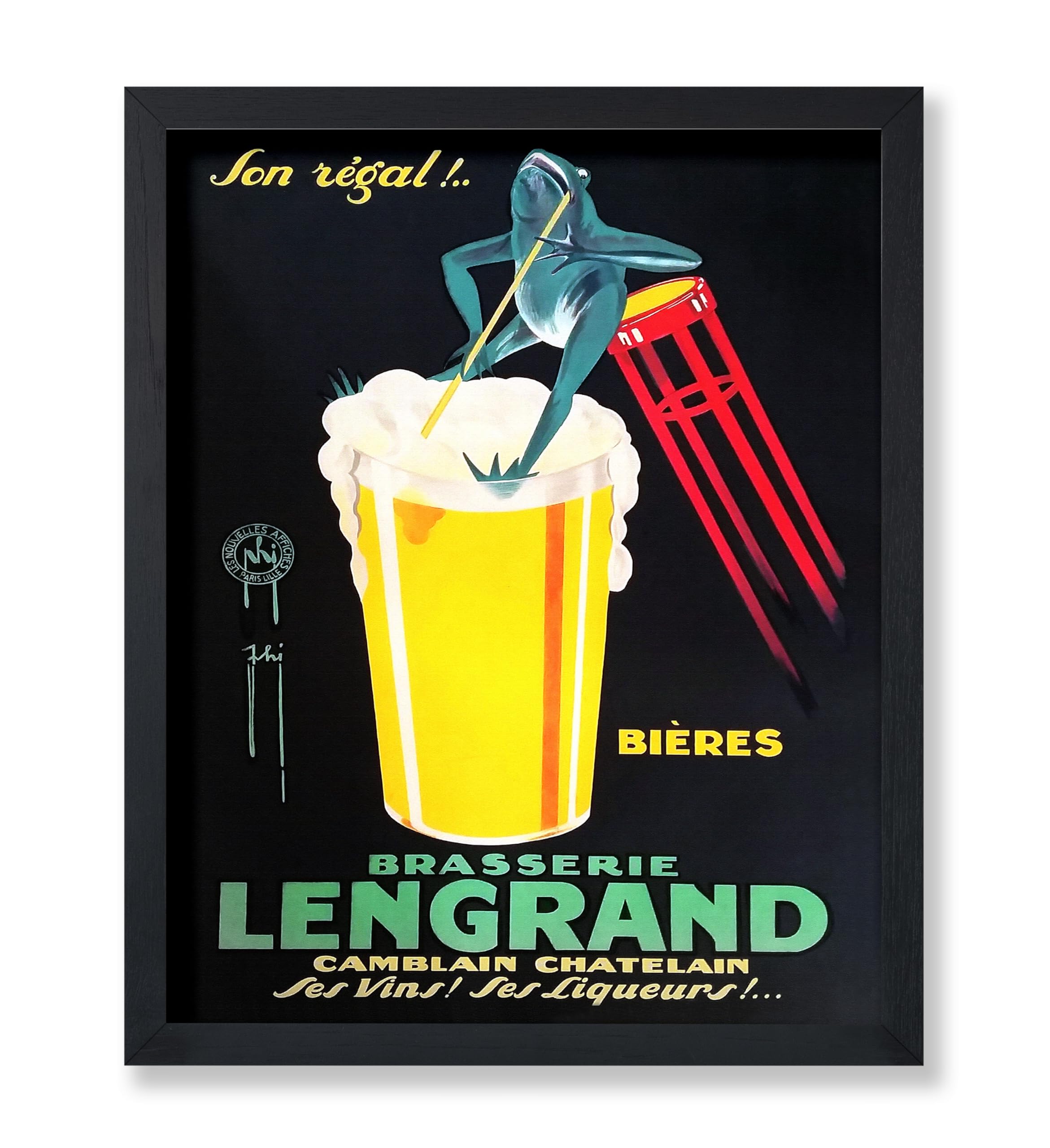 Amazon.com: Poster Master Vintage Brasserie Lengrand Poster - Retro ...
