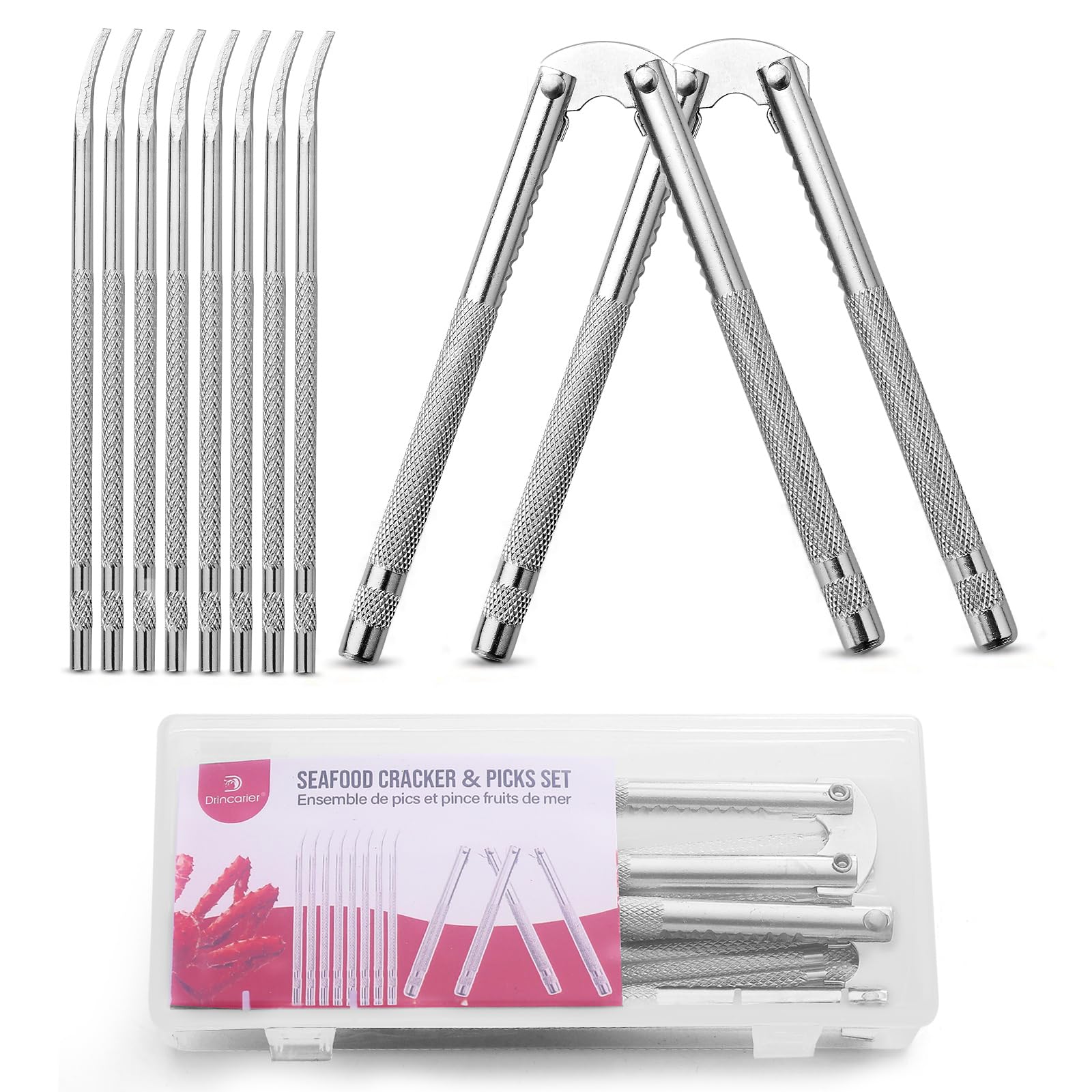 Amazon.com: Drincarier Lobster Crackers and Picks Set, 10-Piece Crab ...