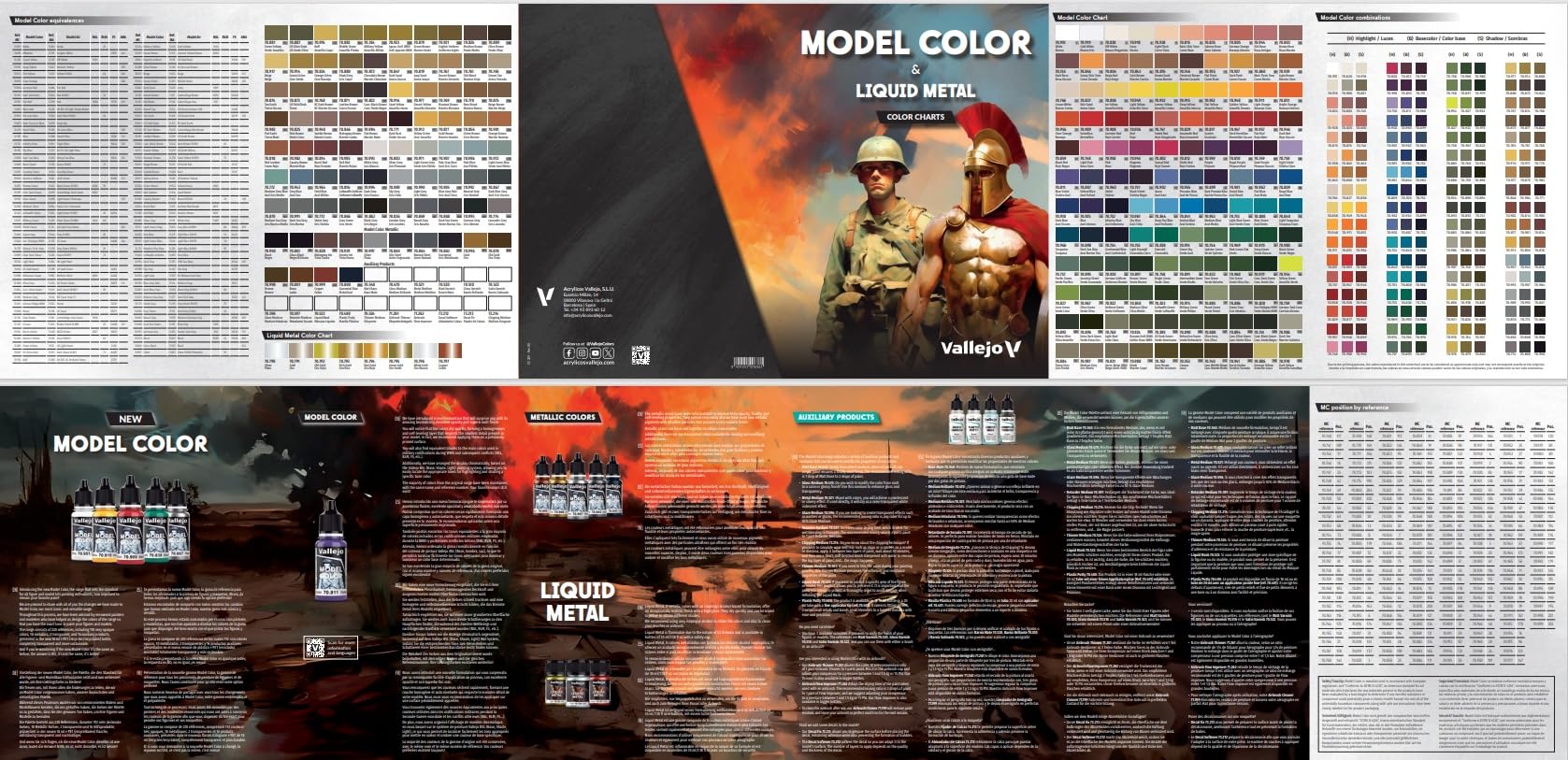 Vallejo Model Color Chart Vallejo Color Chart CC329 New Model Color