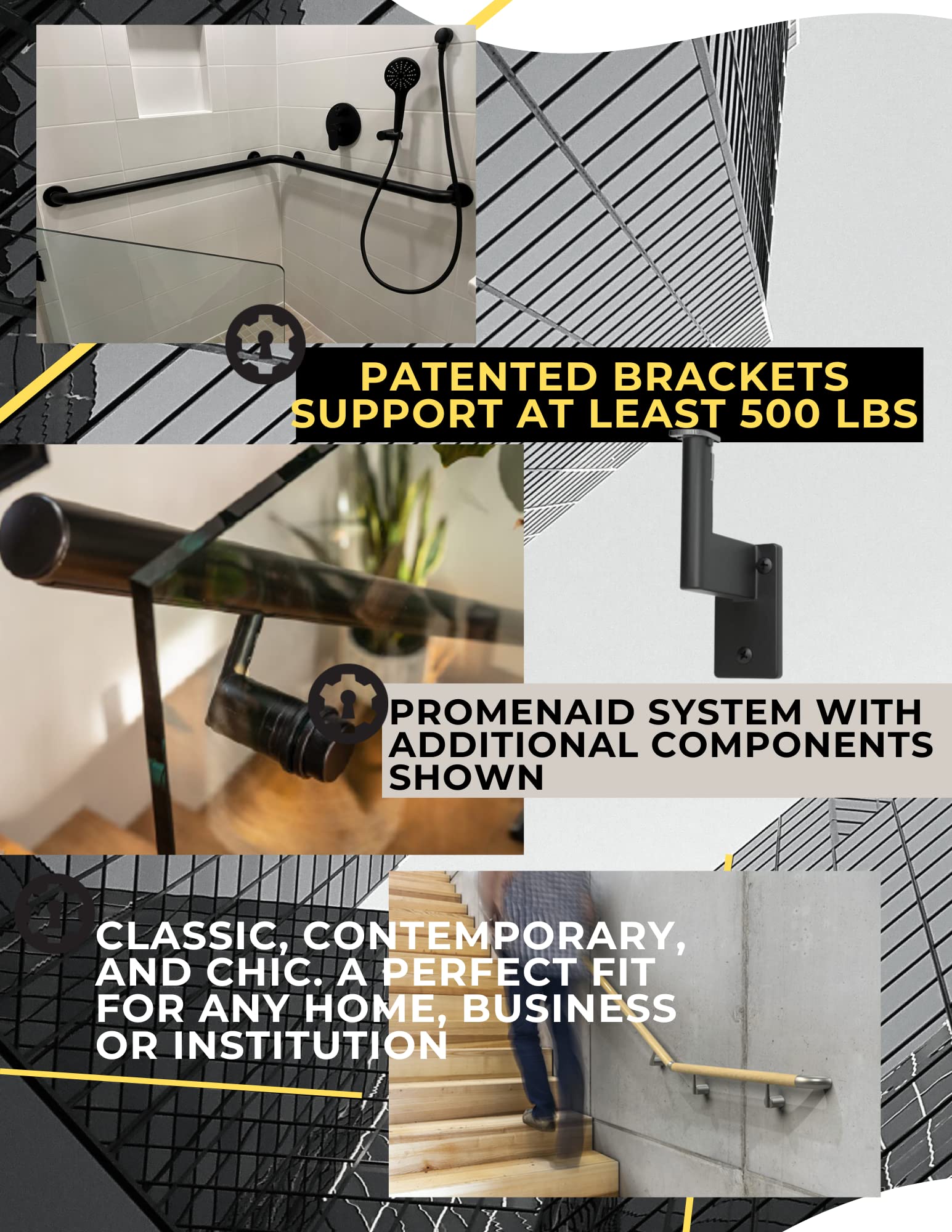 Snapklik.com : Promenaid 1.5ft ADA Handrail Kit - Architectural Bronze ...