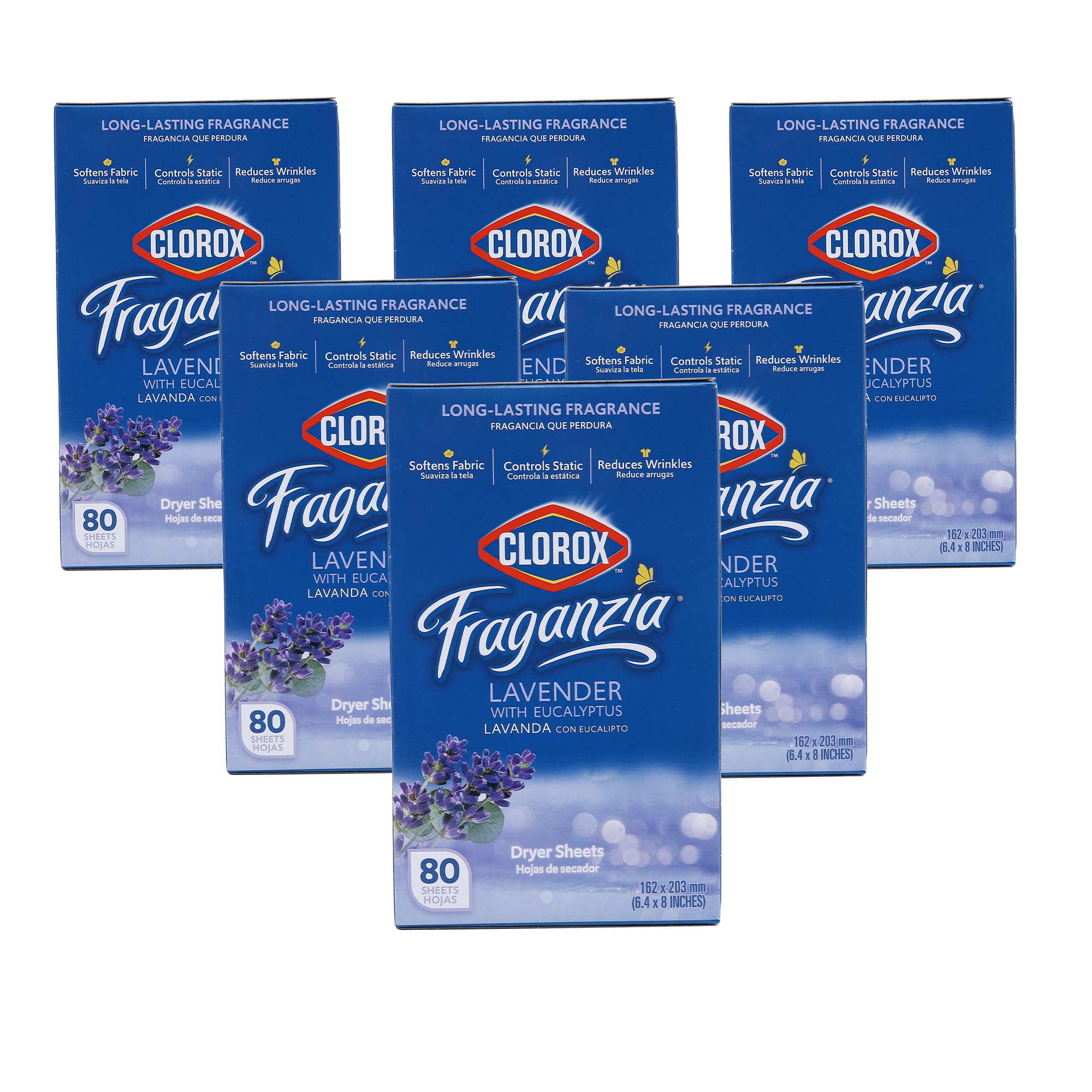 Amazon.com: Clorox Fraganzia Dryer Sheets in Lavender with Eucalyptus ...