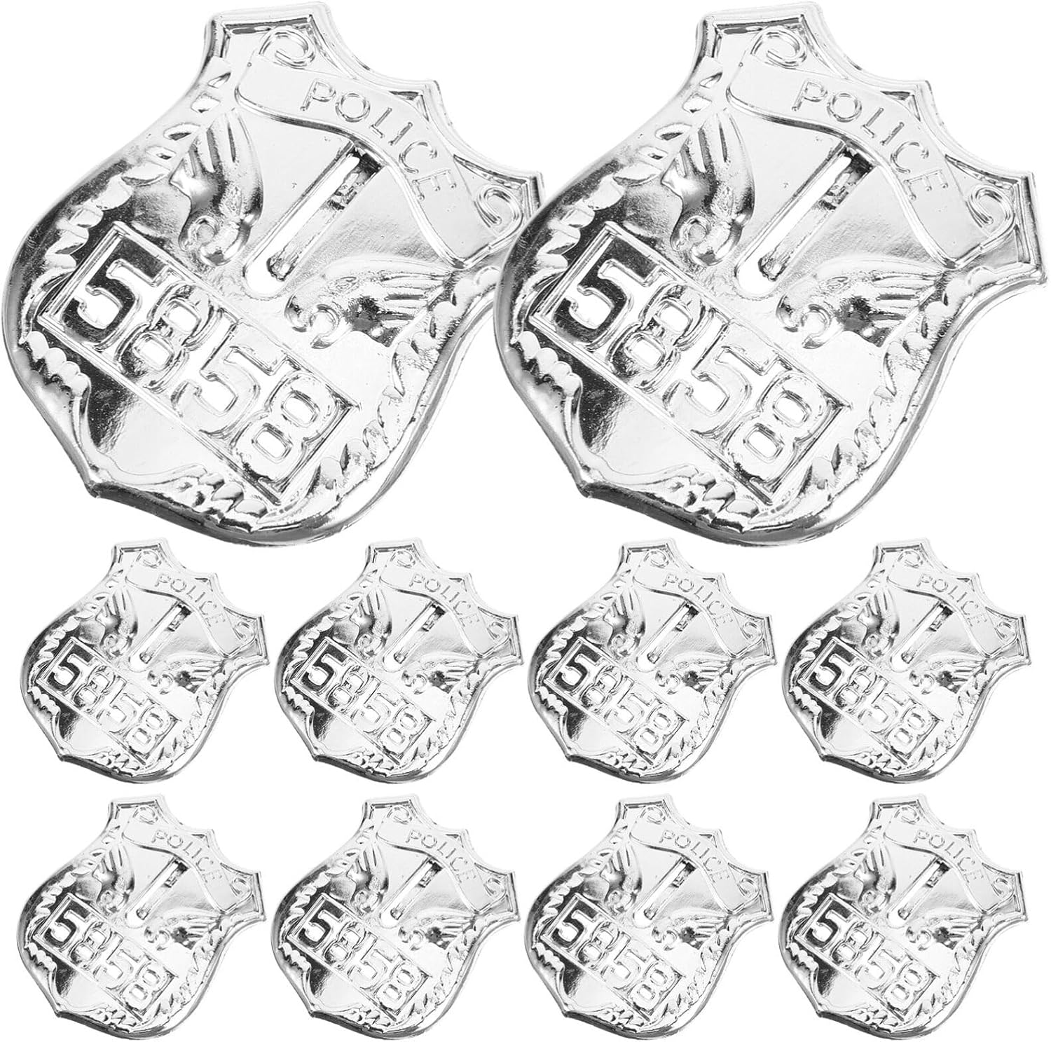 Amazon.com: Abaodam 10pcs Plastic Police Badge Pretend Play Police ...