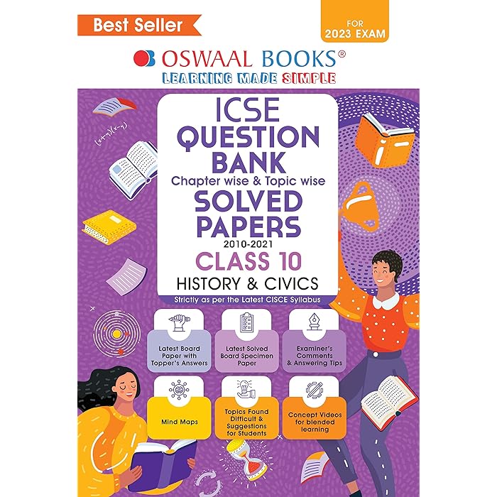 Buy Oswaal ICSE Question Bank Class 10 History and Civics Book (For ...