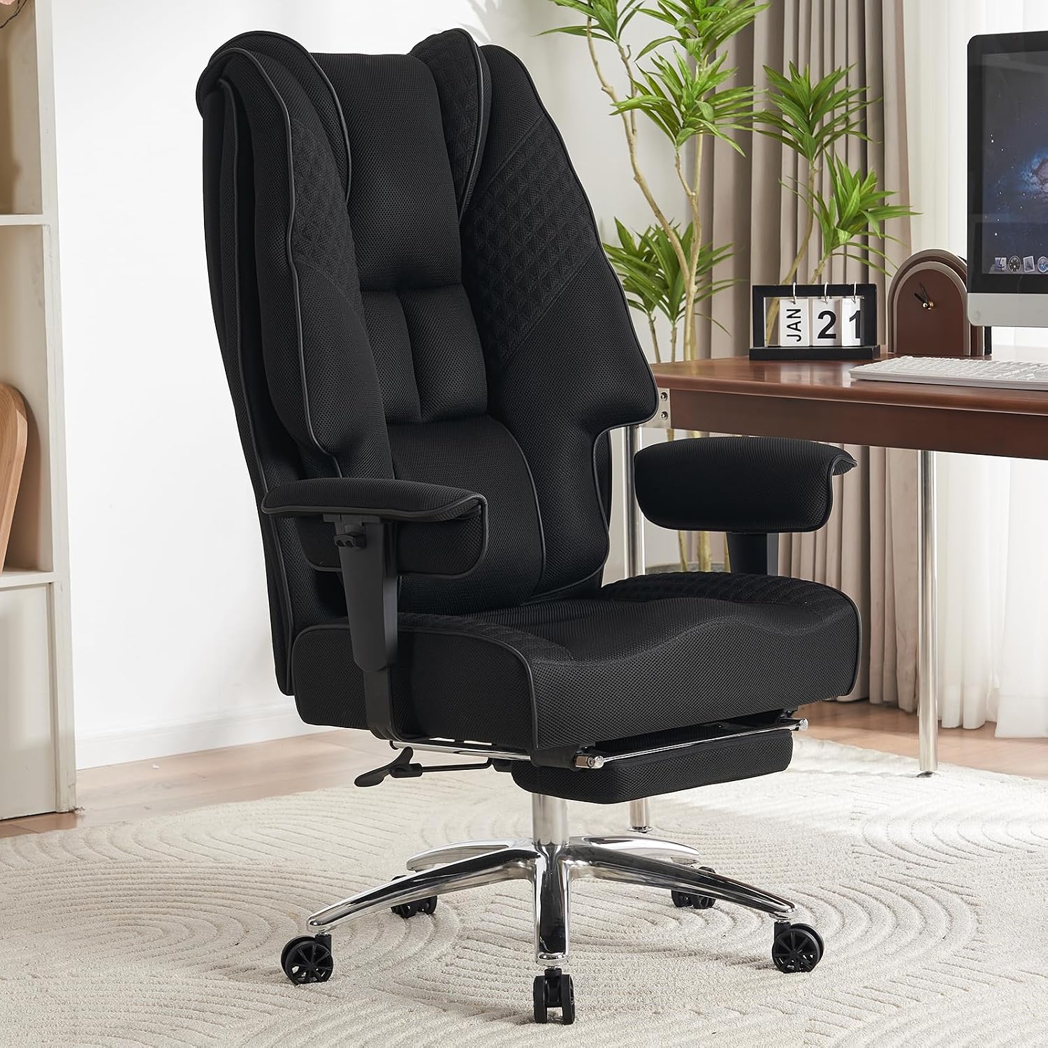 EXCEBET Heavy Duty Executive Mesh Office Chair 180kg - Big & Tall ...
