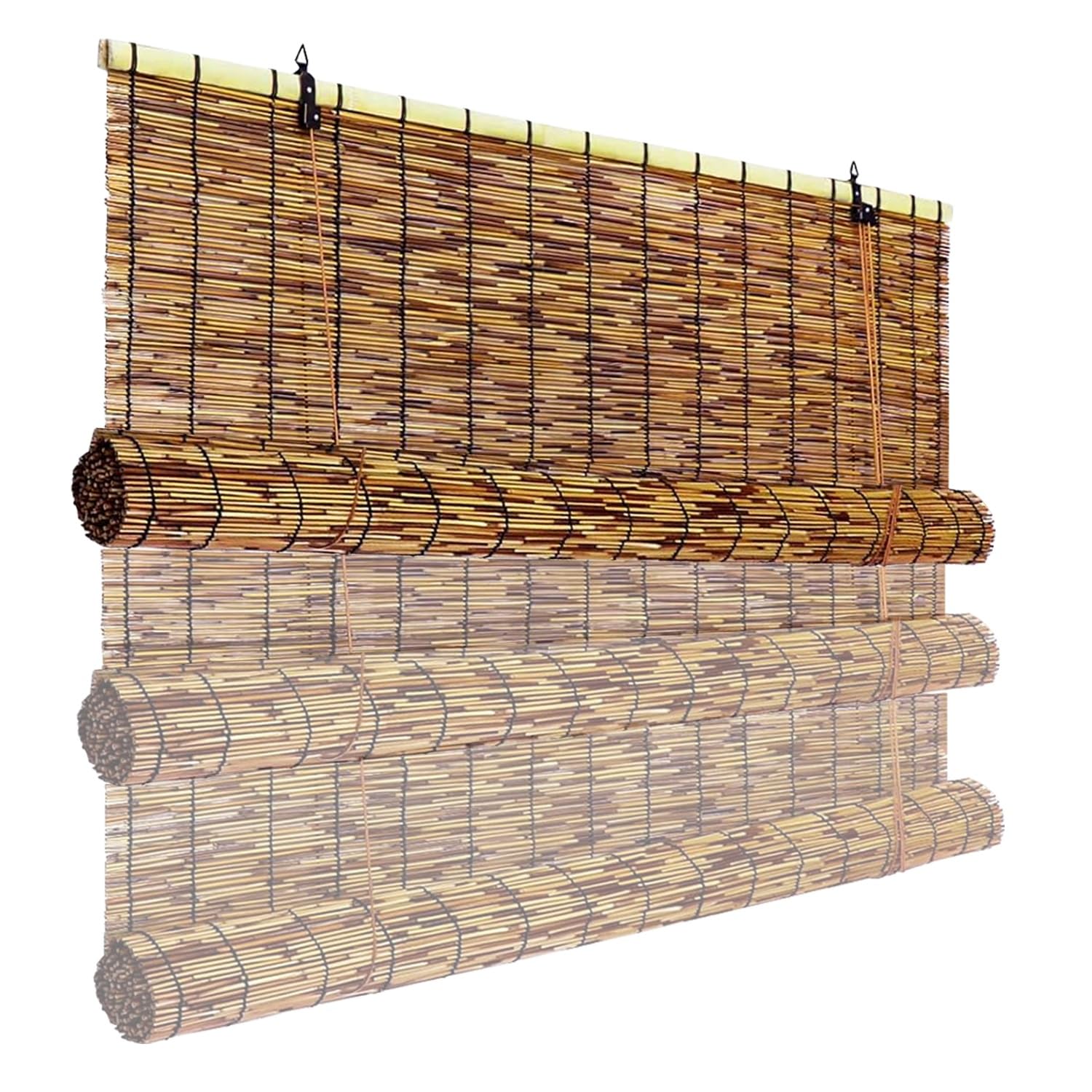 Amazon.com: Bamboo Roman Blinds for Indoor/Outdoor Patio Porch ...