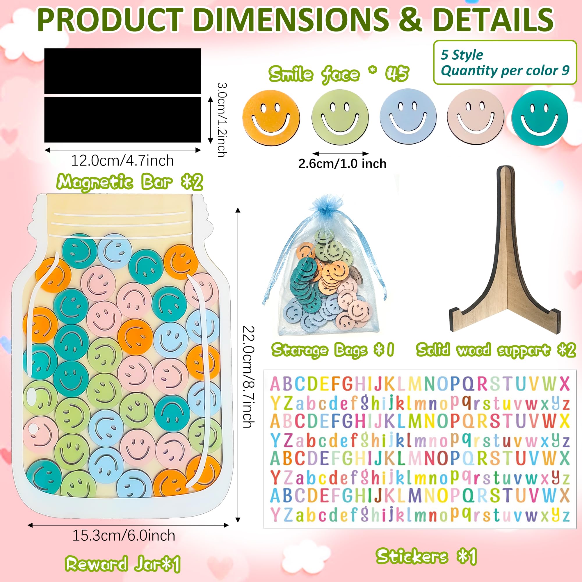 Teacher Supplies Personalized Magnetic Reward Jar, Smiley Faces Jar ...