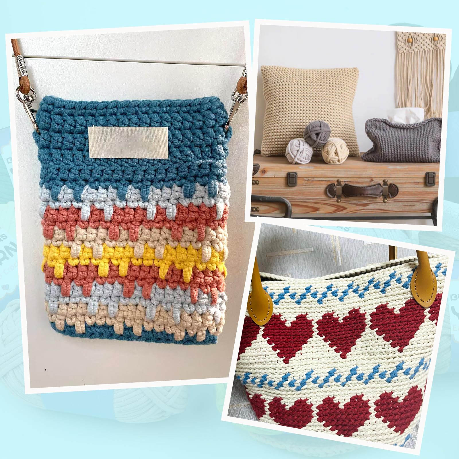 Snapklik.com : 200g Yarn For Crocheting, Crochet Yarn, Easy Yarn For ...