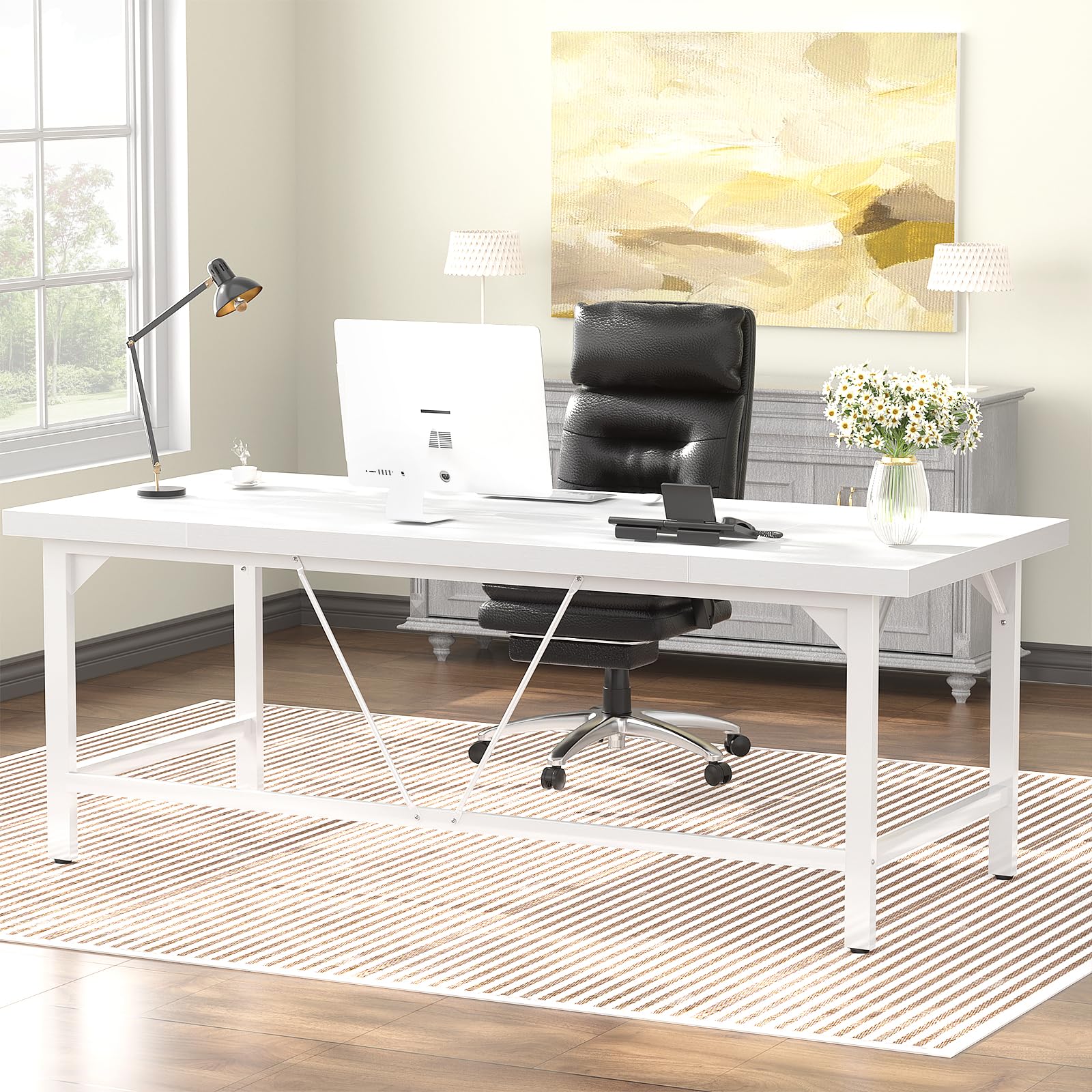 Amazon.com: Unikito Large Office Desk, 70.8 x 31.5 Inch Extra Long ...