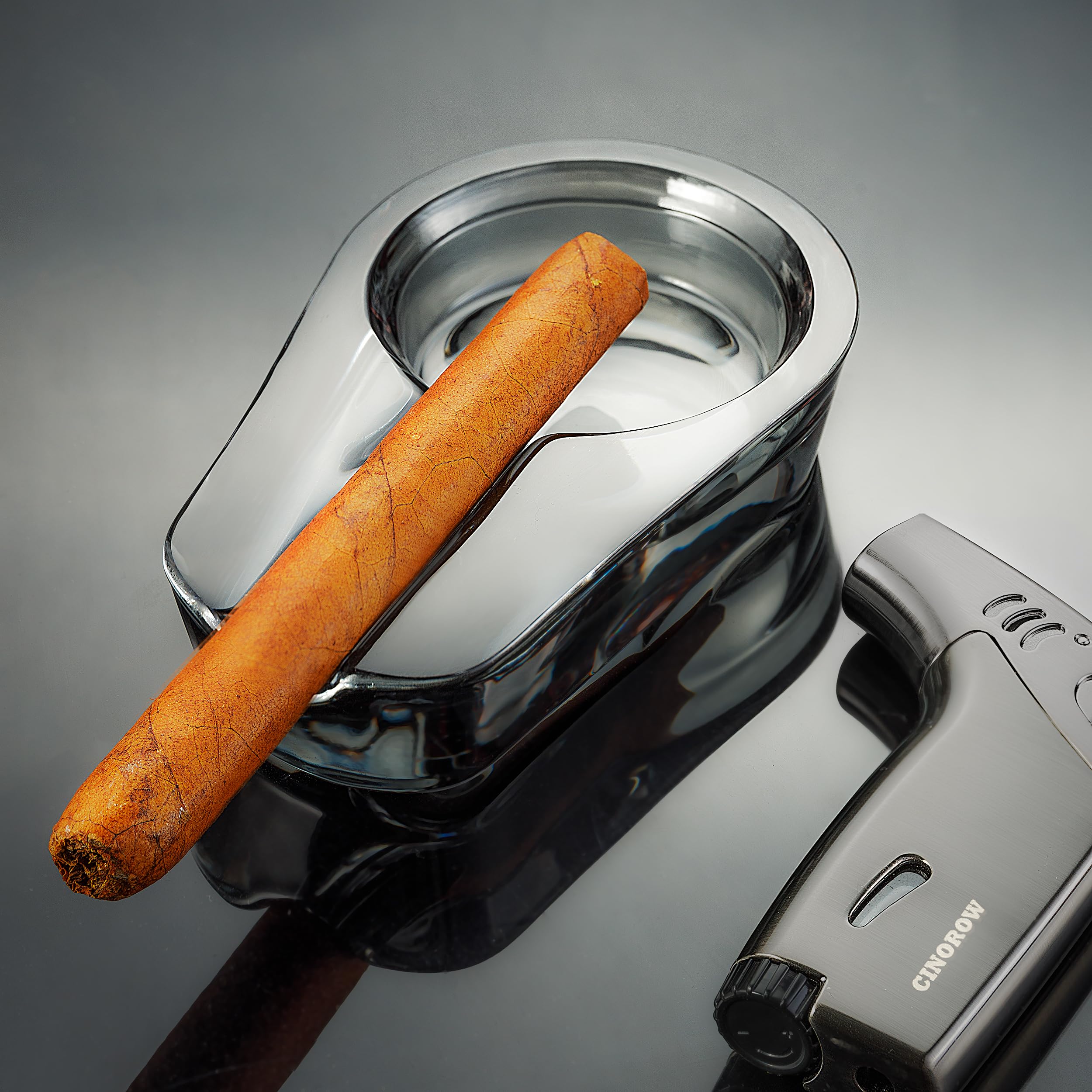 Snapklik.com : Torch Lighter And Ashtray Set, Single Jet Flame Lighter ...
