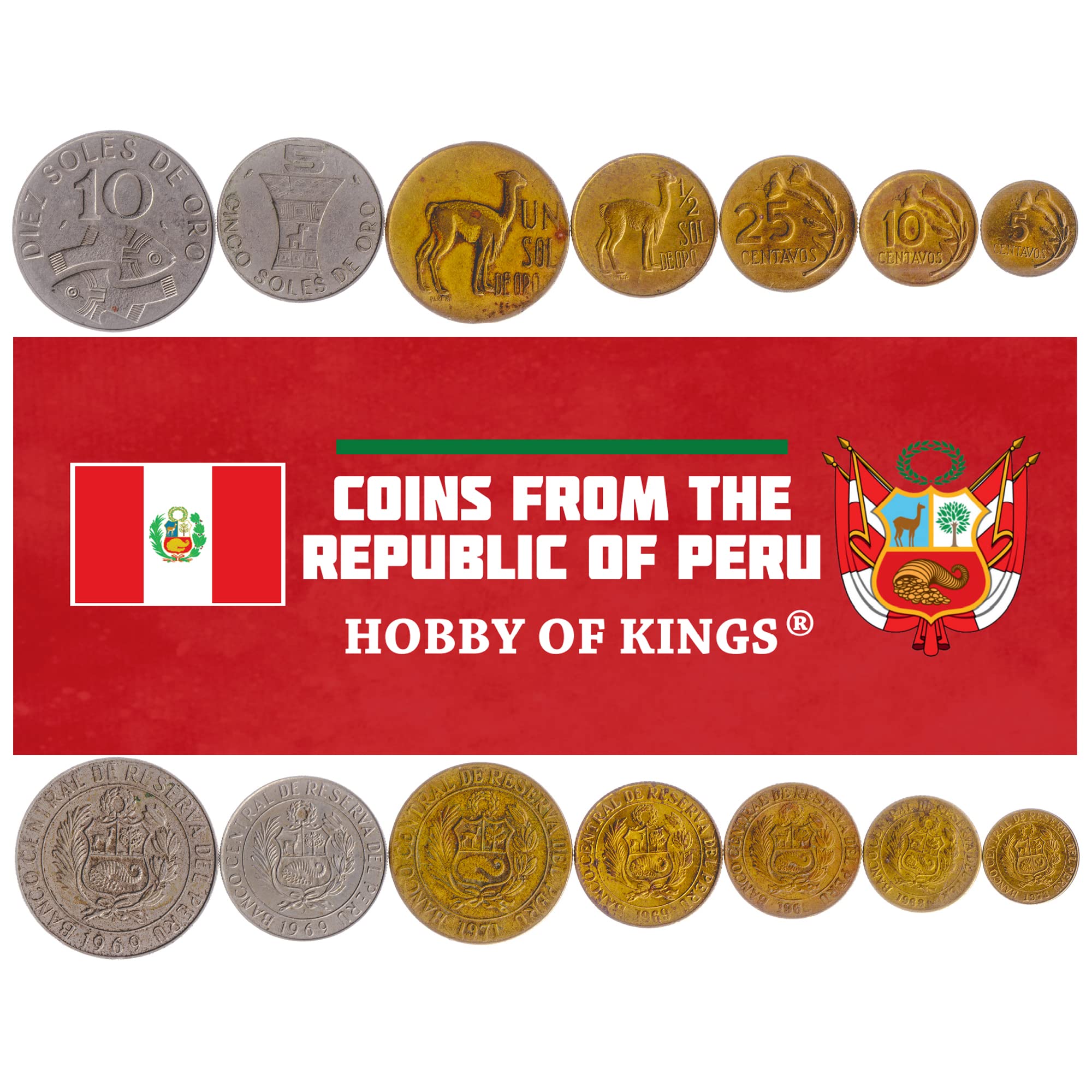 7 Coins From Peru Peruvian Coin Set Collection 5 10 | Desertcart INDIA