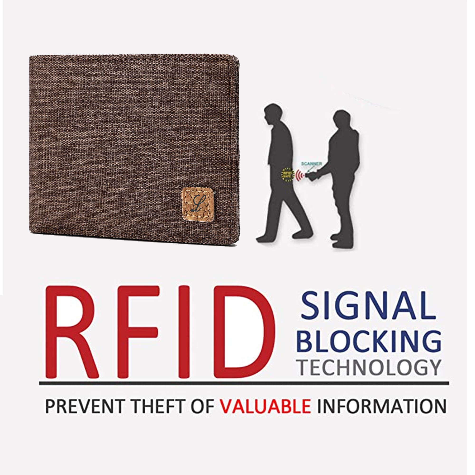 Snapklik.com : Mens Fabric Wallets Bifold RFID Blocking Minimalist Boys ...