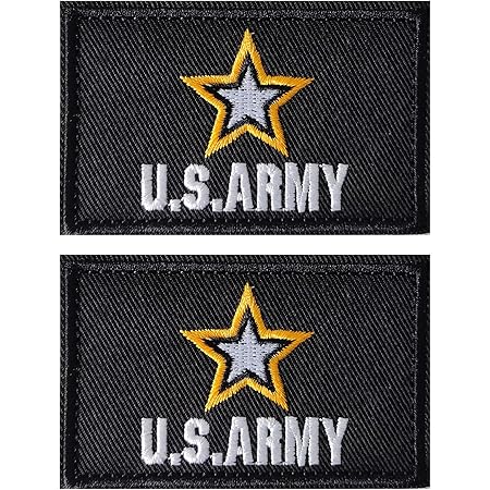 Amazon.com: Overdecor US Army Gold Crest Flag Patch Tactical Military Patches - Hook and Loop ...
