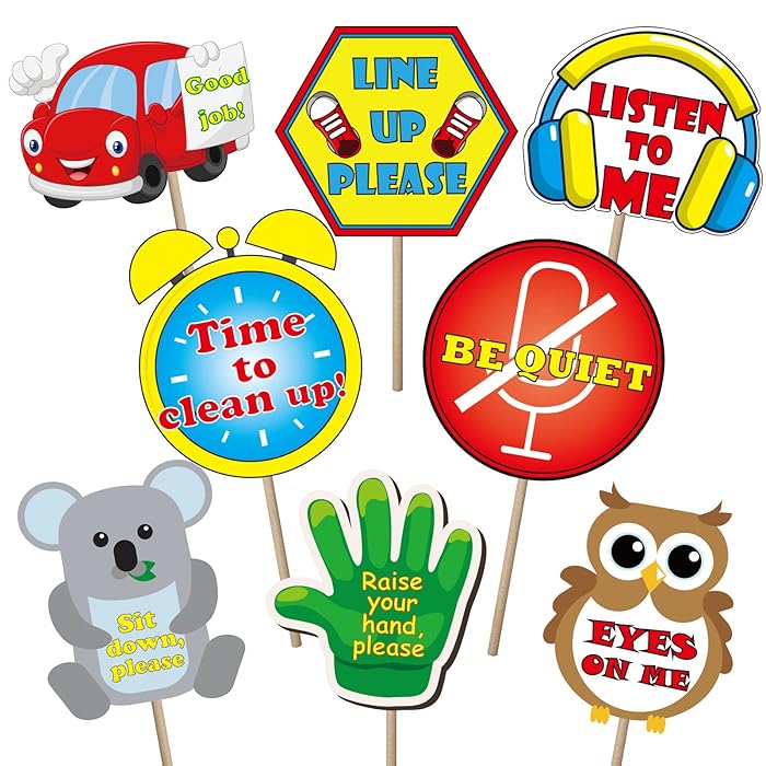 Buy 8 Pieces Manage Your Class Signs Management Signs for Nursery ...