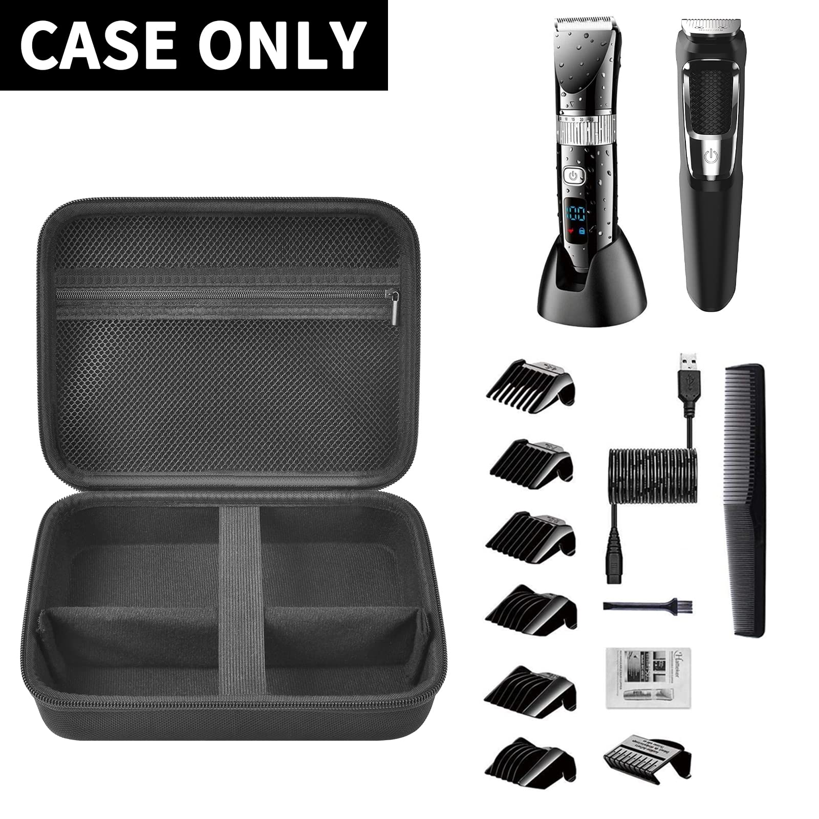 Case for Hatteker Hair Clipper Cordless, Beard Trimmer Organizer ...