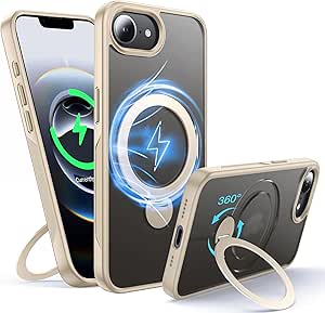 Amazon.com: FNDMIL 360°Rotatable Magnetic Ring for iPhone 16e Case Compatible with MagSafe [Non ...