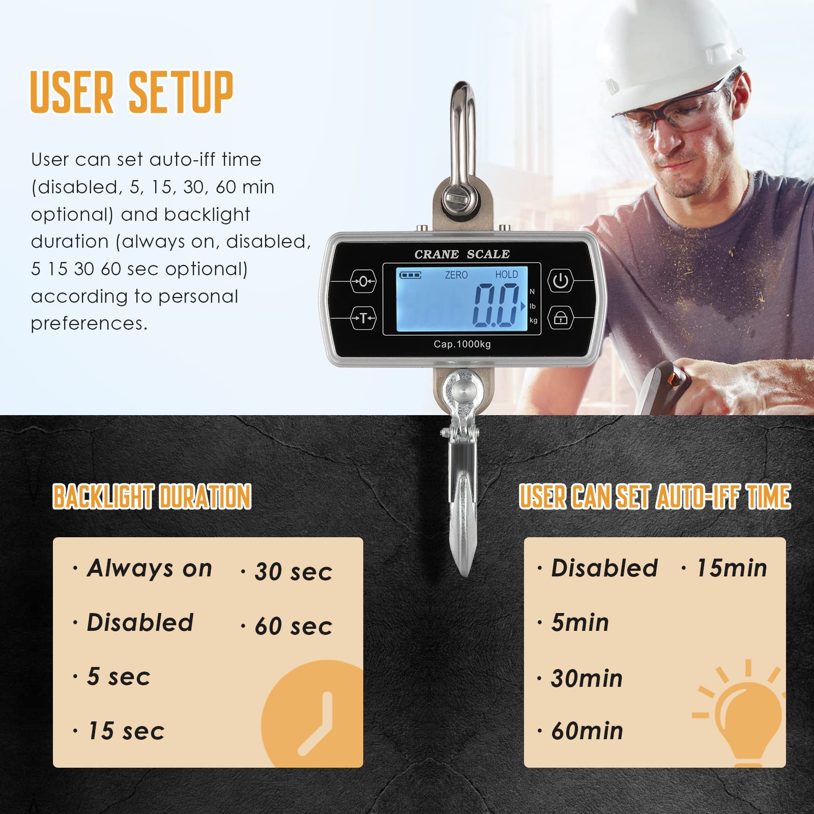 Snapklik.com : Bonvoisin Digital Crane Scale 2200lb/1000kg Industrial ...