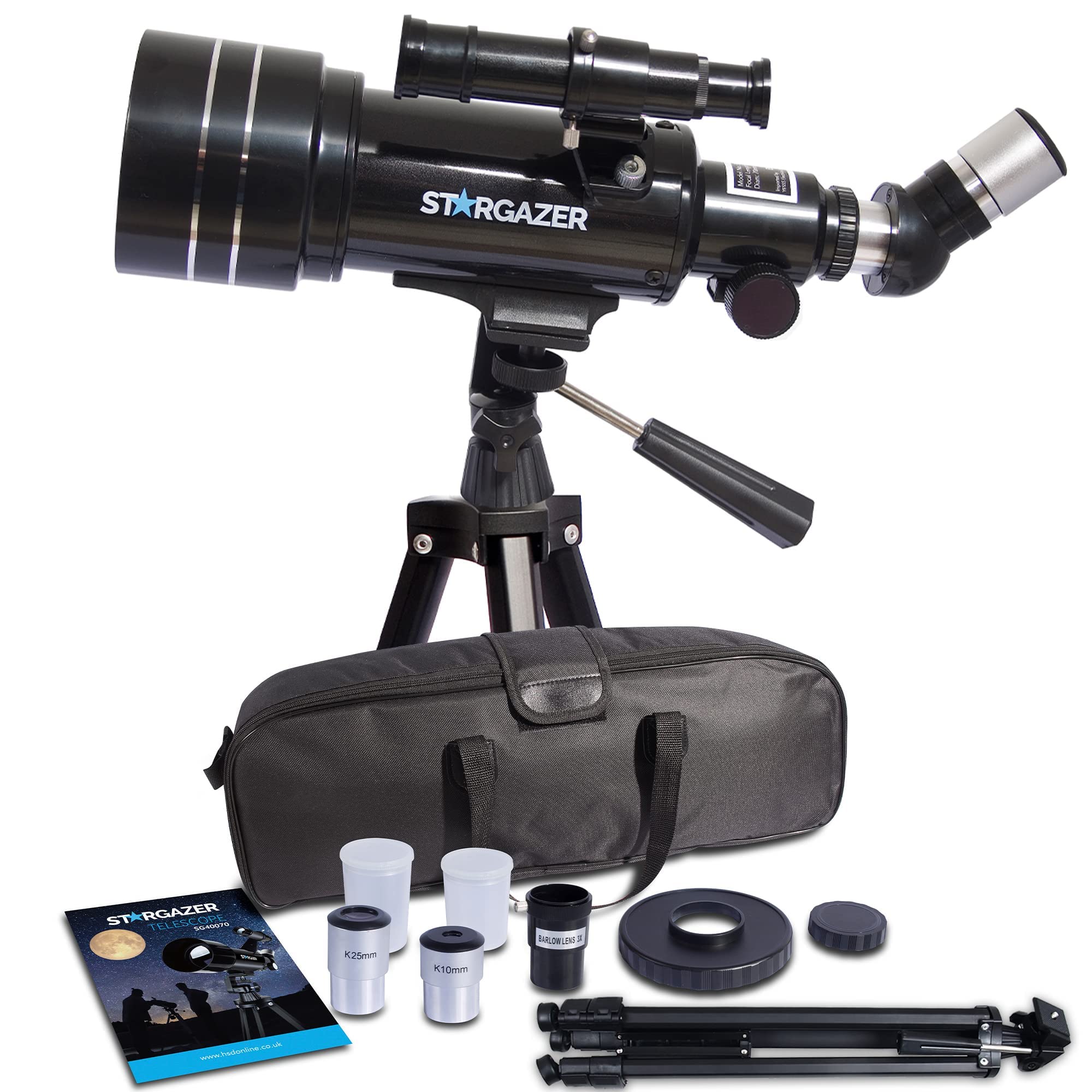 Stargazer Astronomy Telescope Professional for Adults And Beginners - Portable, 70mm Aperture ...