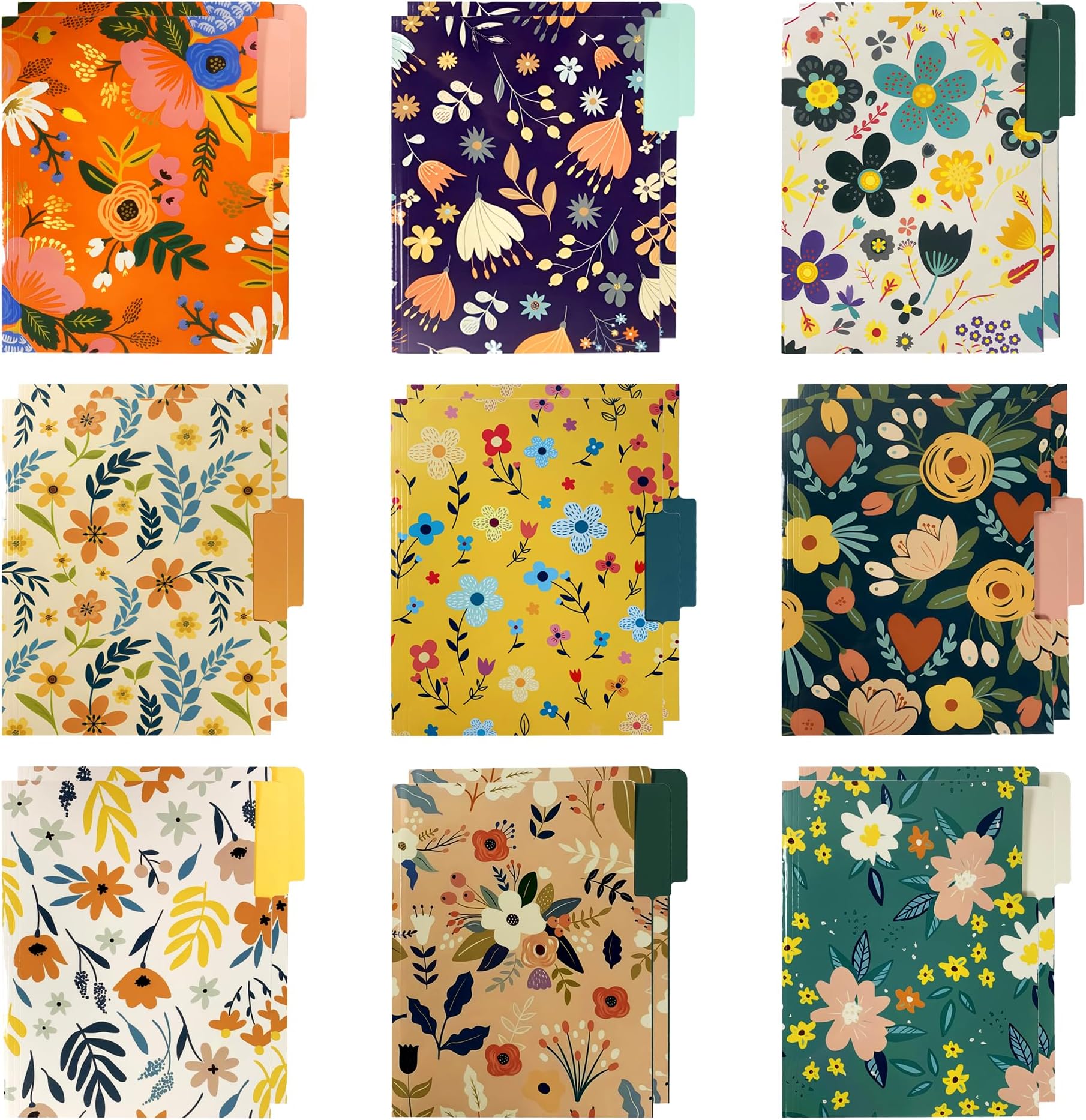 Amazon.com: U Brands Casual Chic File Folders, Office Supplies, 1/3-Cut ...