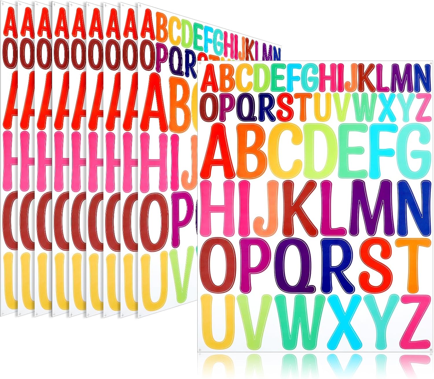 Amazon.com: LXUEJIE 10 Sheets Letter Stickers, 520 PCS Colorful Stick ...