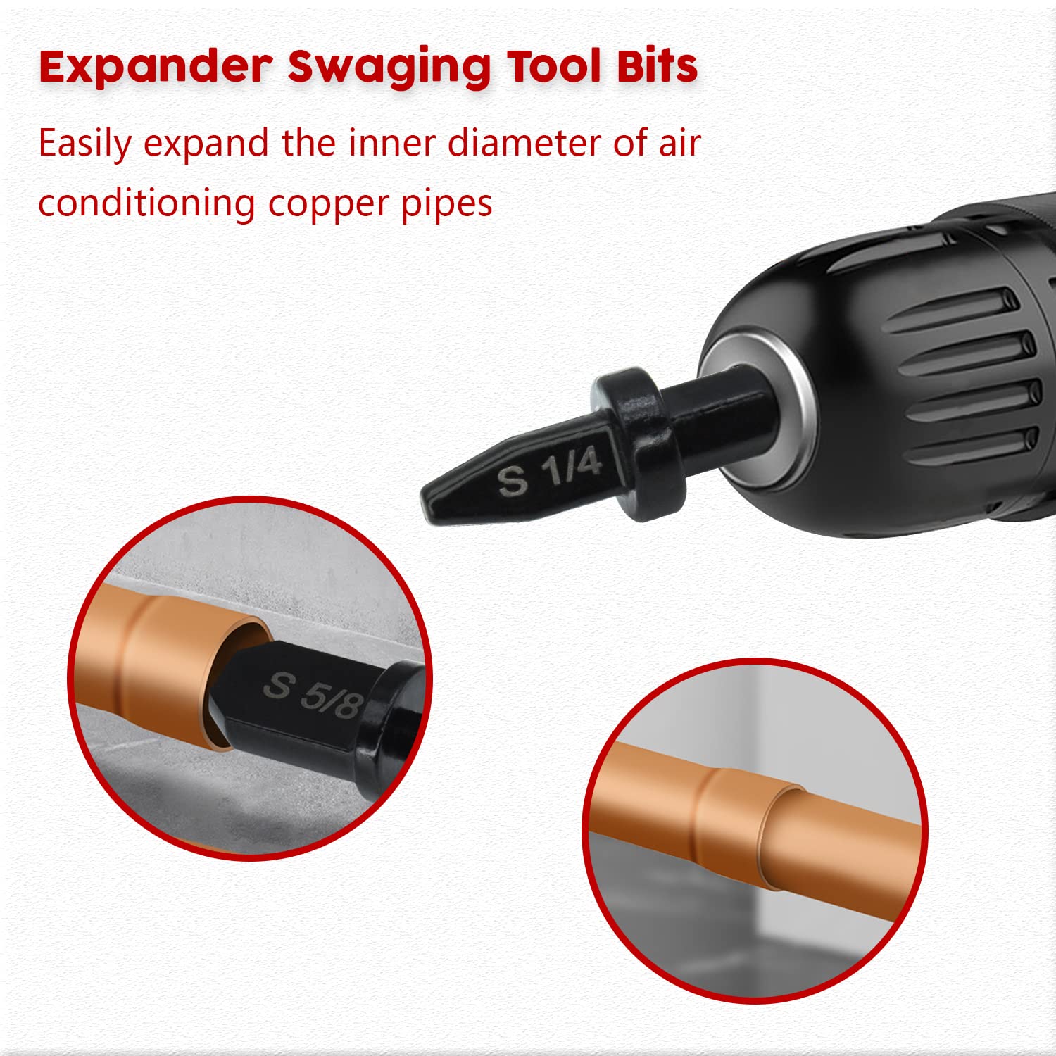 Snapklik.com : HVAC Tools Drill Bit Set - Air Conditioner Copper Pipe ...