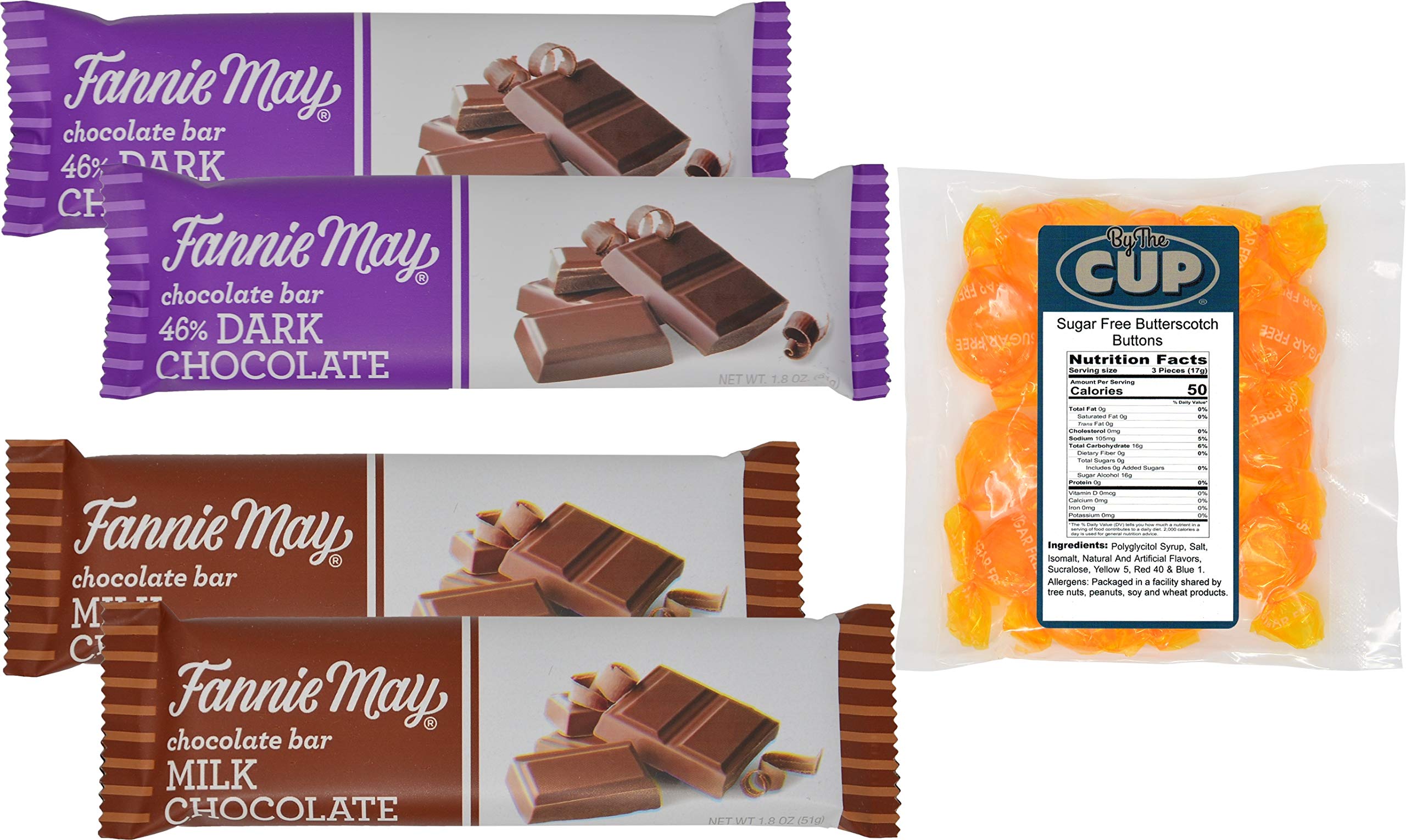 Buy Fannie May Dark and Milk Chocolate Candy Bar Variety Pack 4 Count ...