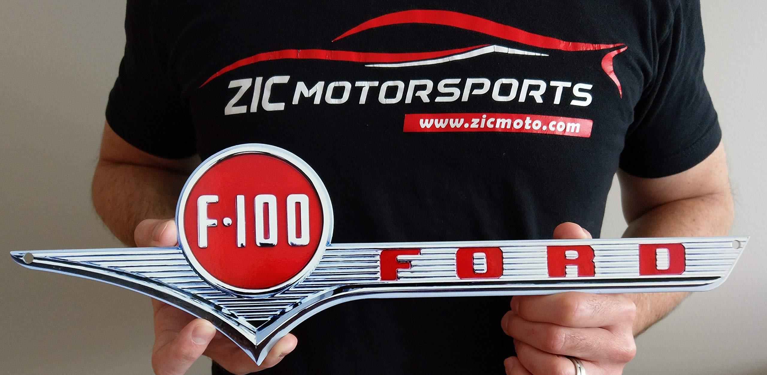 Buy ZIC Motorsports 1956 Ford F-100 Truck Emblem Badge Heavy Duty Metal ...