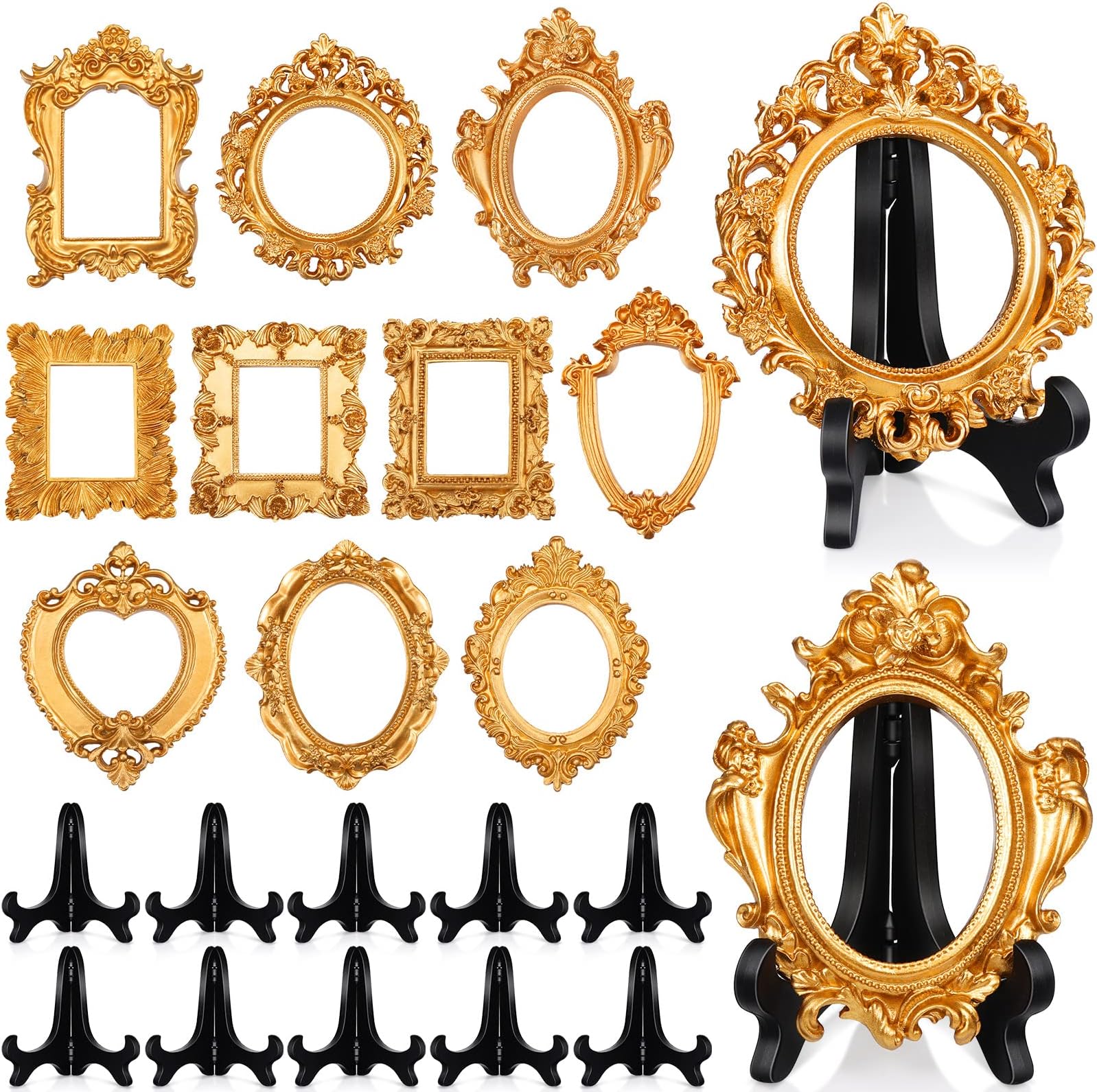 Amazon.com - Wesiti 4 Pcs 2 x 3 Inch Vertical Arc Resin Picture Frame ...