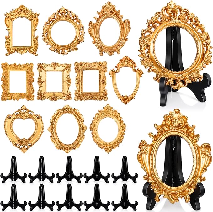 Amazon.com - Remerry 10 Pcs Vintage Picture Frame Antique Mini Frame ...