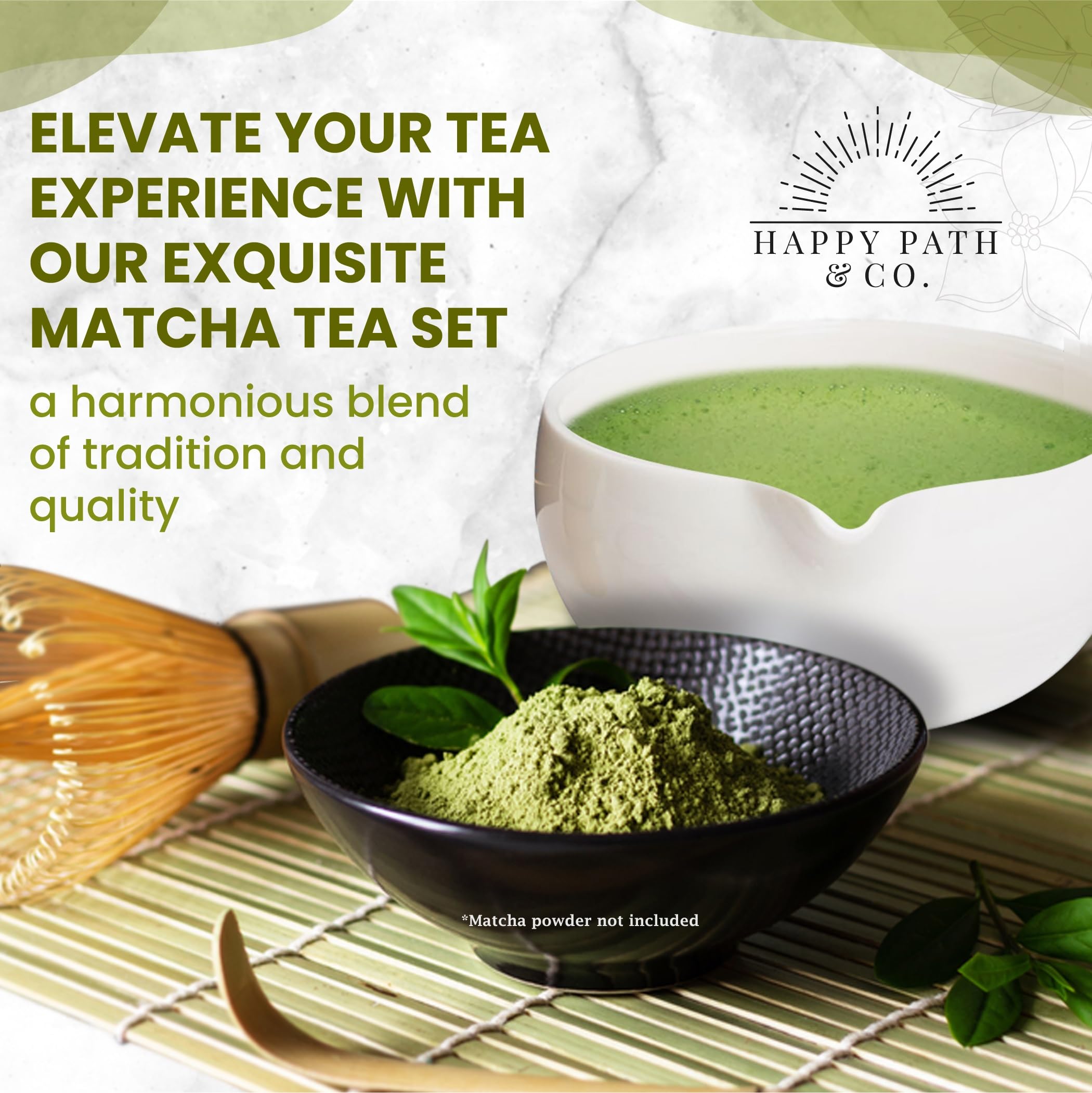 HAPPY PATH & CO – 6 Pcs Matcha Whisk Set Includes Matcha Whisk(Chasen ...