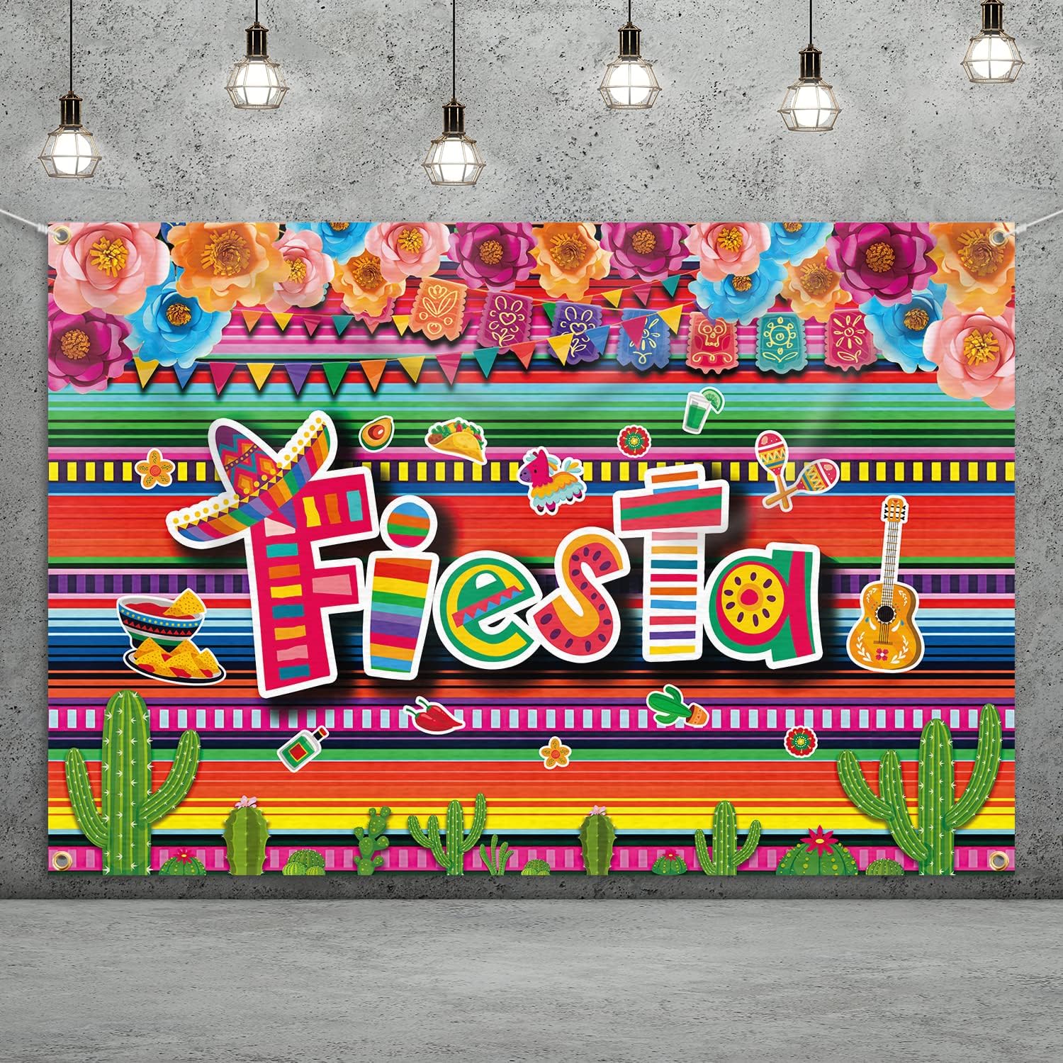 Amazon.com : Mexican Party Decorations-Cinco De Mayo Fiesta Backdrop ...