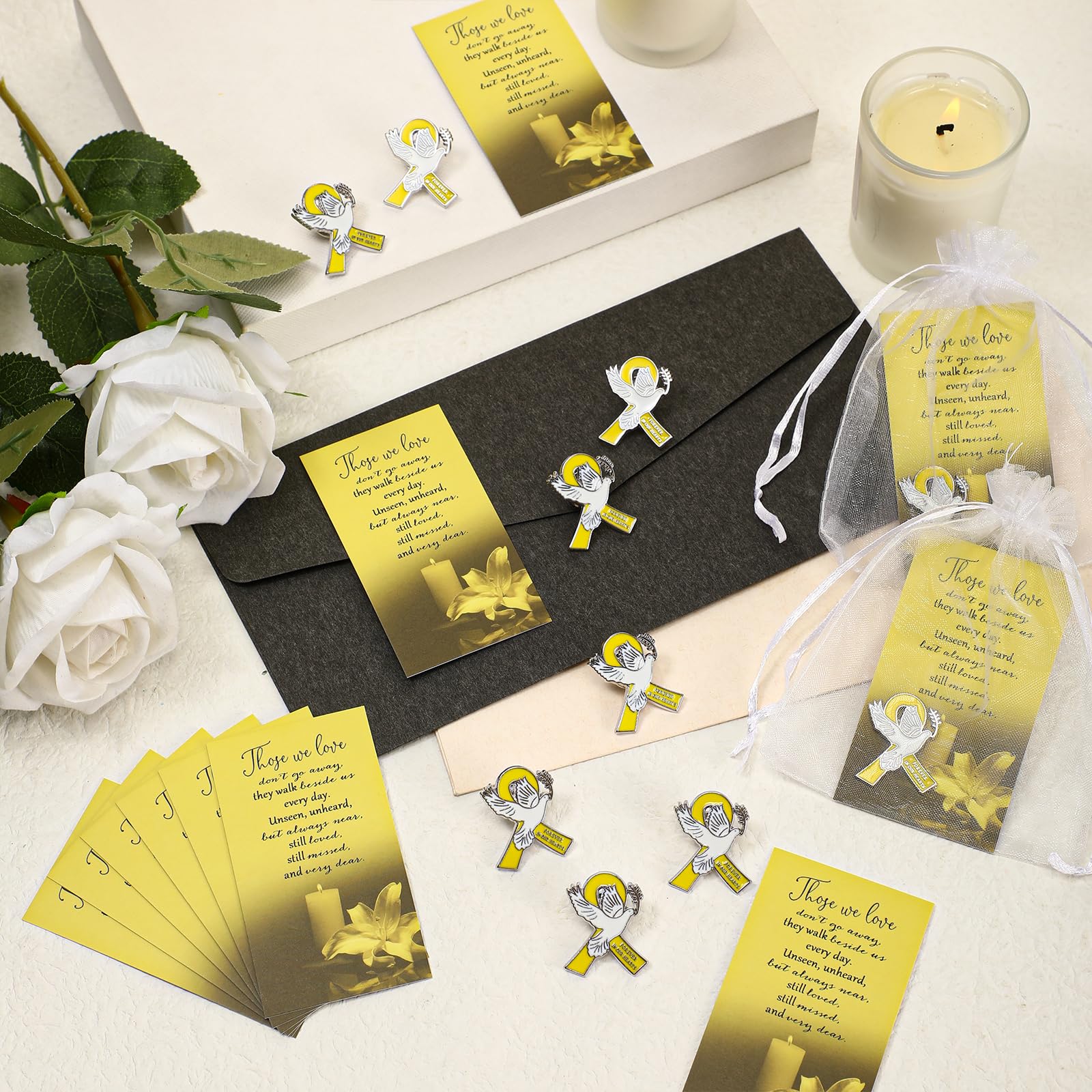 Snapklik.com : Loetere 60 Set Funeral Ribbon Pins Funeral Favors For ...