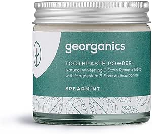 Georganics Mineral Toothpaste Powder - Spearmint - Stain Removing ...