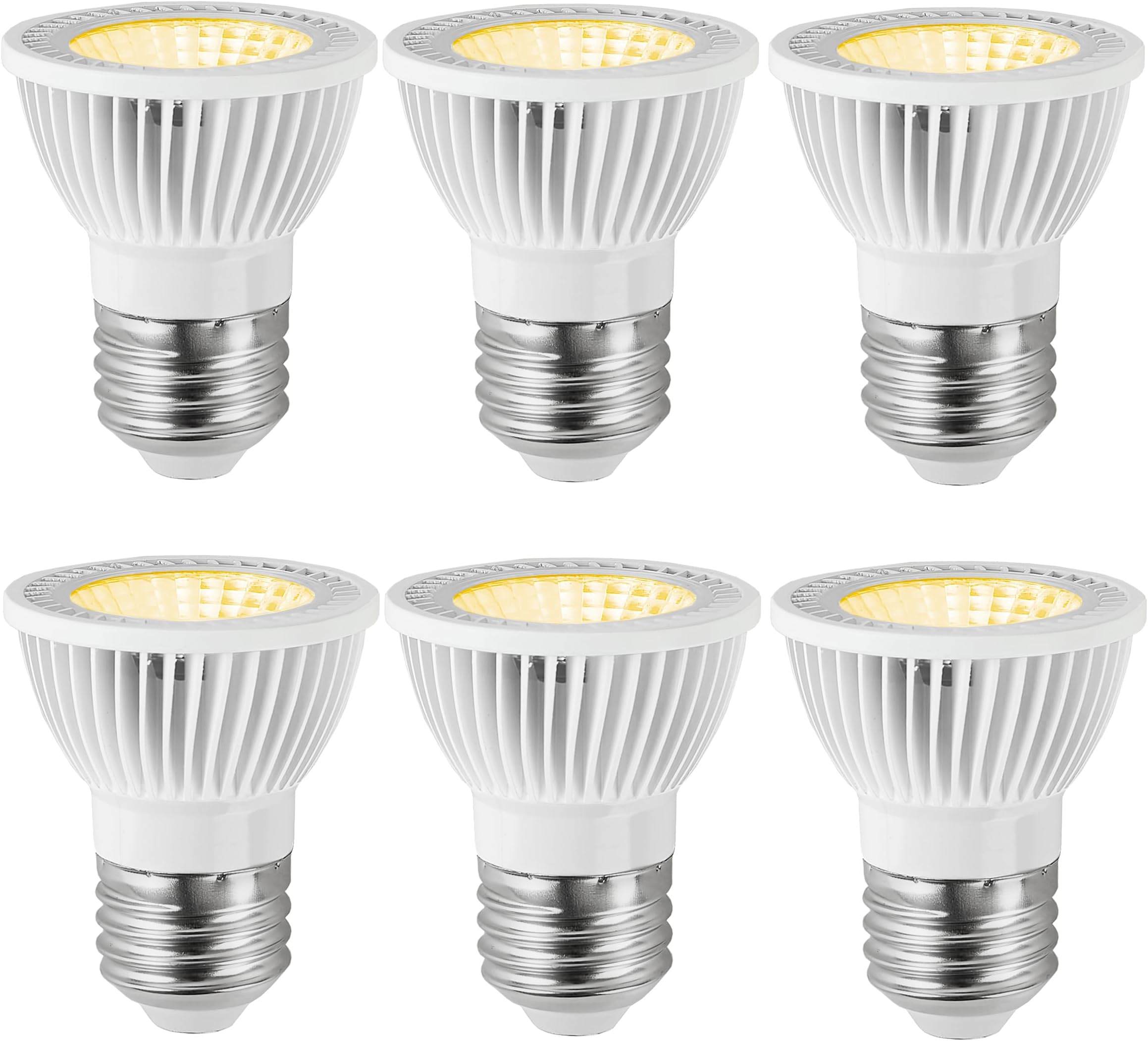 Amazon | LEDスポットライト LED 電球 E26口金 500LM 5.5W ledハロゲン電球 50W形相当 集光タイプ40° 長寿命 省エネ 調光器非対応 電球色3000K 6個 ...