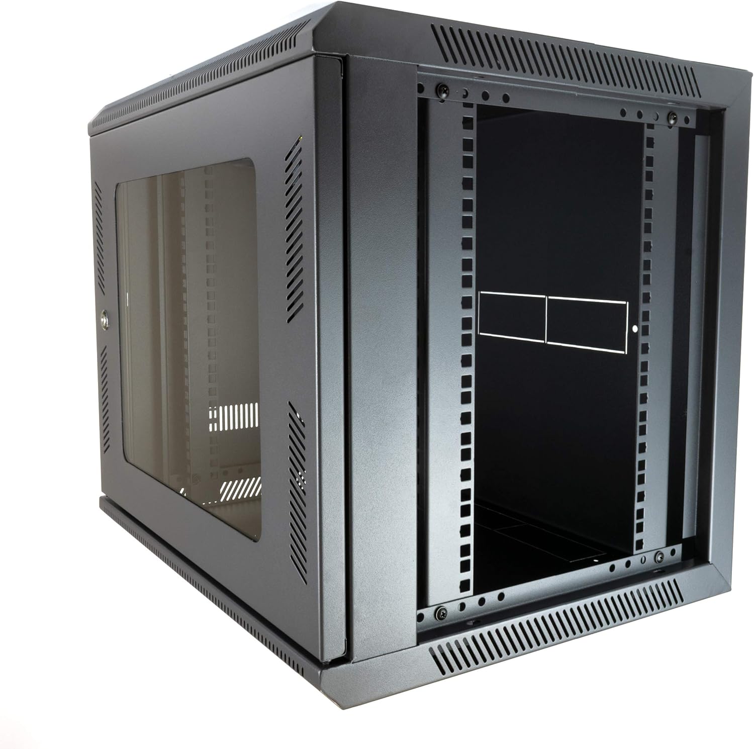 9U 450mm Deep Wall Mounted or Floor Standing Rack Network Comms Cabinet ...