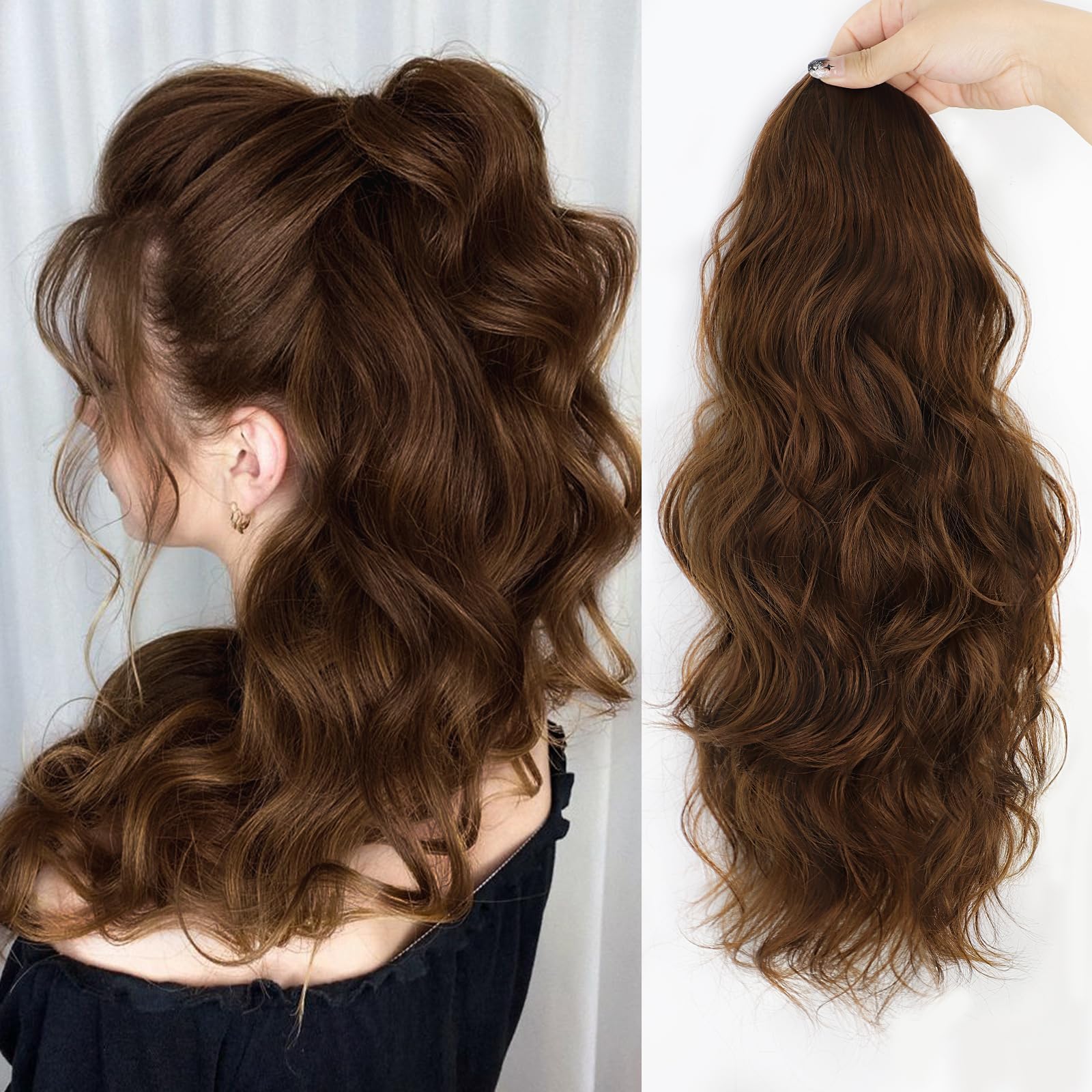 Amazon.com : ALXNAN Ponytail Extension,Drawstring Ponytail Hair ...