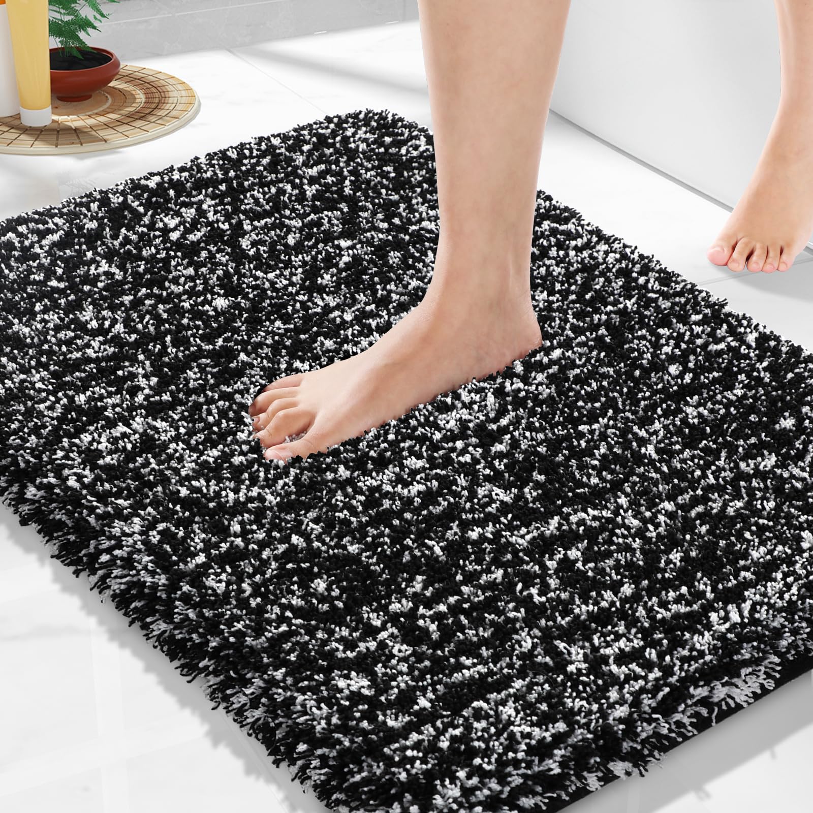 Amazon.com: Yimobra Bathroom Rugs Non Slip Washable 24x17, Ultra Soft ...