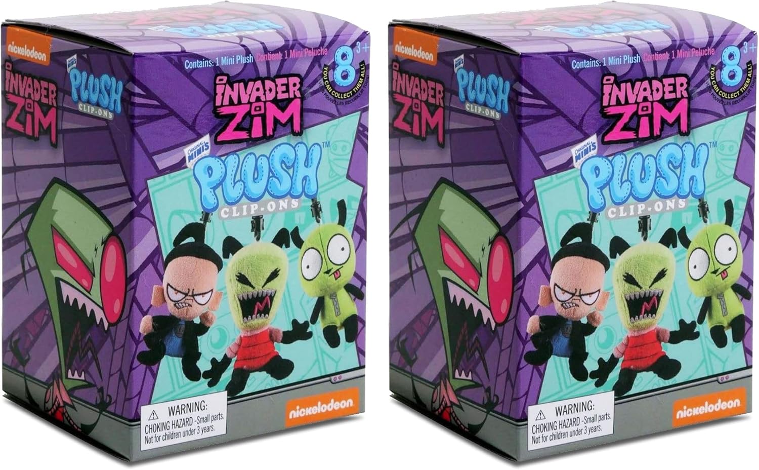 Amazon.com: Invader Zim Mini's Clip-On Key Chain Plush Blind Box ...