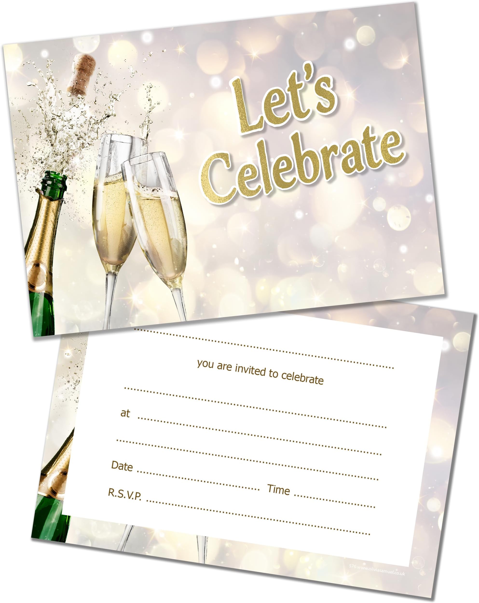 Olivia Samuel PACK 40 Adult Party Invitations with Envelopes ...