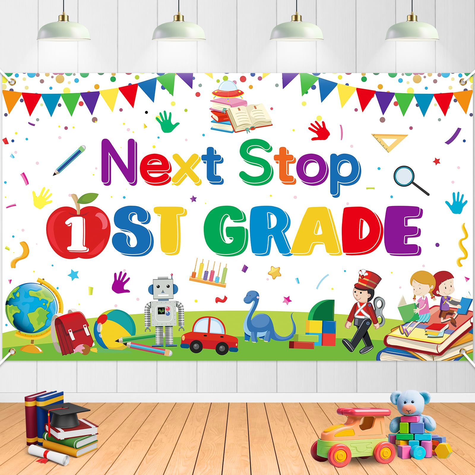 Amazon.com: Kindergarten Graduation Party Decorations Backdrop Next ...