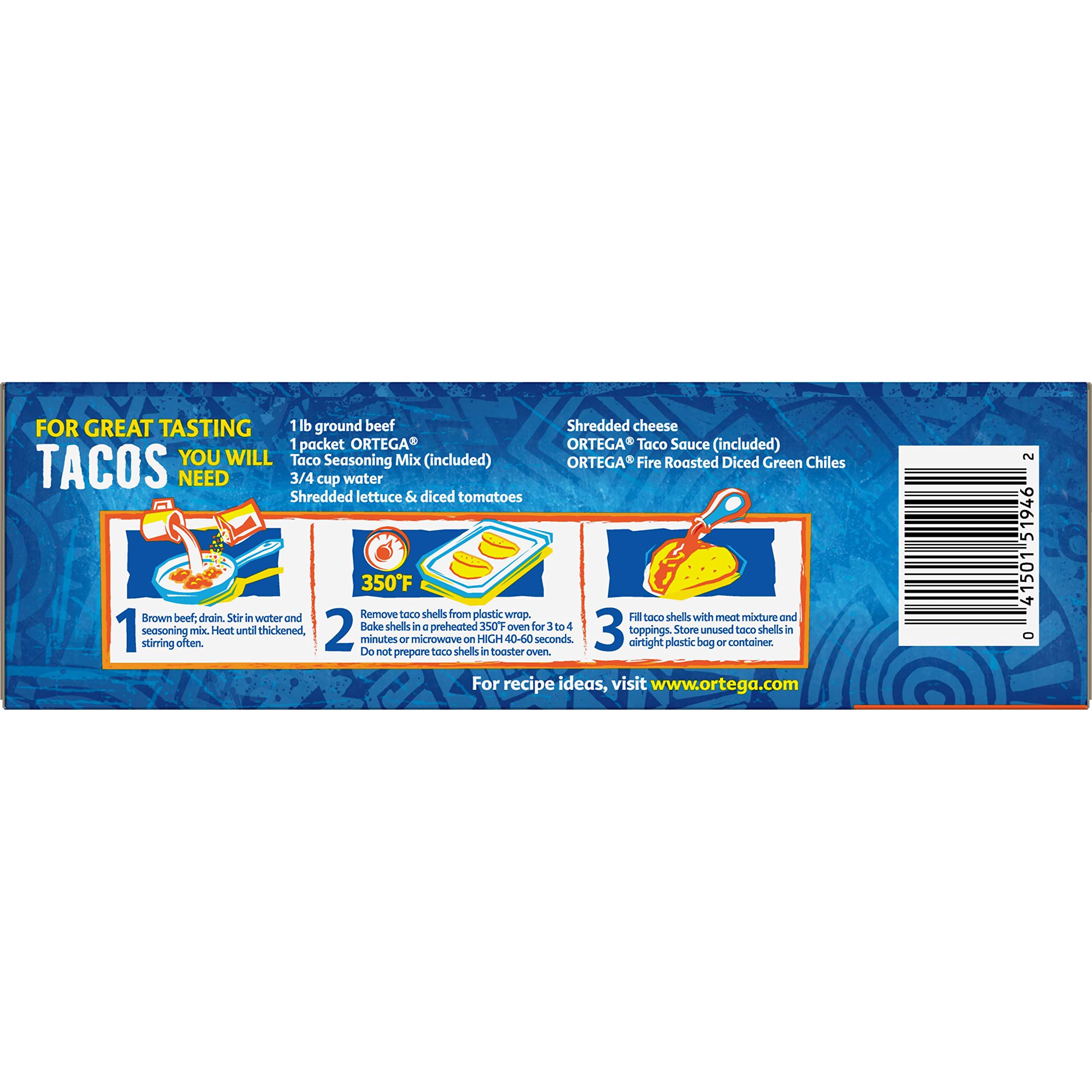 Snapklik.com : Ortega Yellow Corn Taco Dinner Kit, 12 Count