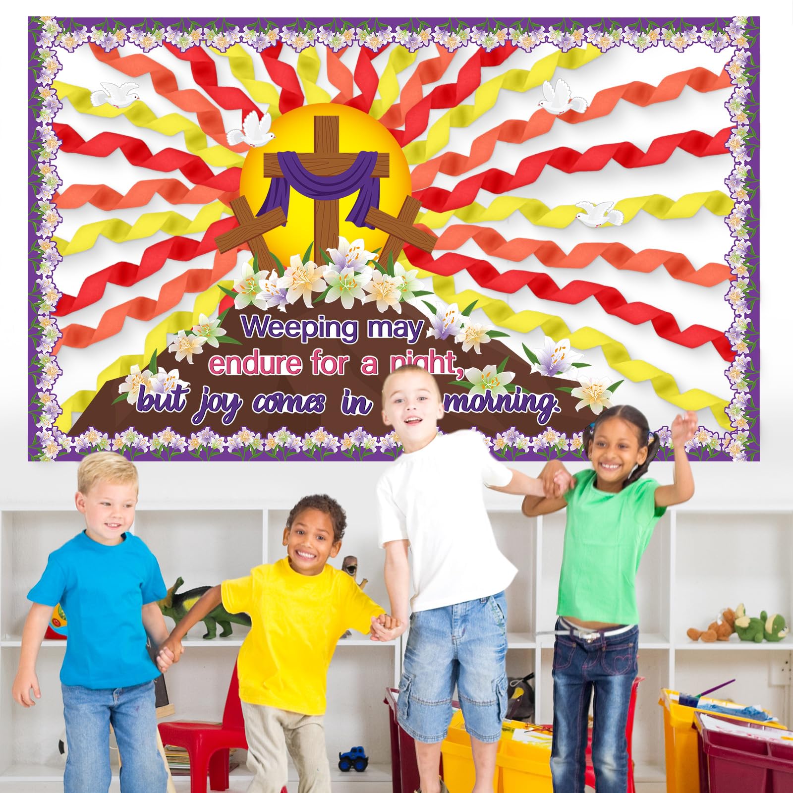 Snapklik.com : Pasimy Christian Cross Bulletin Board Set DIY Jesus ...