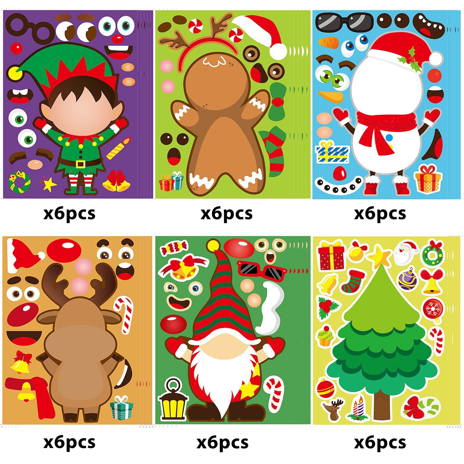 Snapklik.com : 36 Sheets Party Games Sticker - Make Your Own Gnome ...
