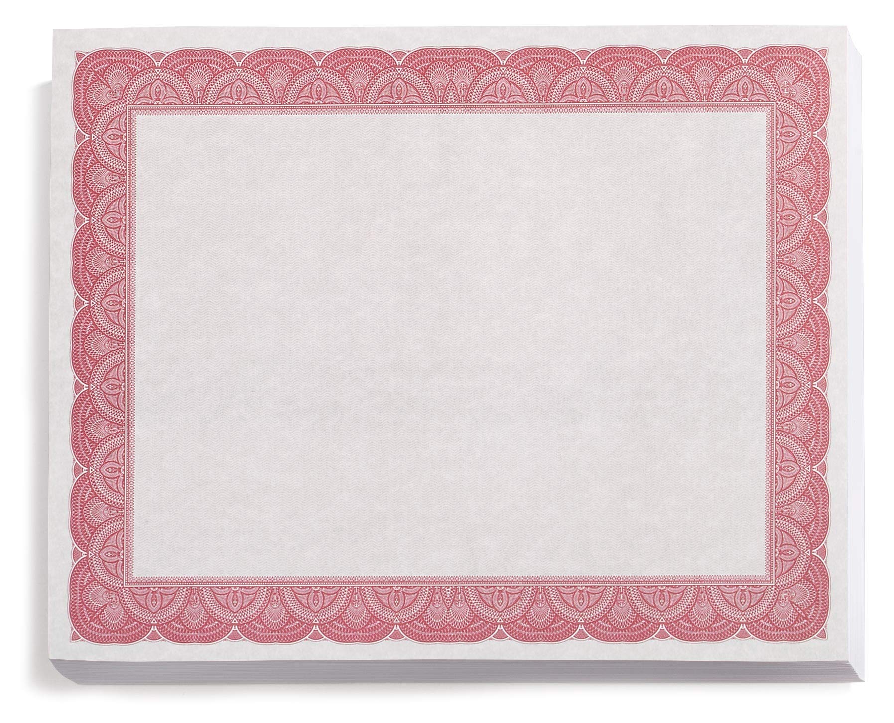 Buy PaperDirect Stratton Gray Standard Certificate Paper, Maroon Border ...