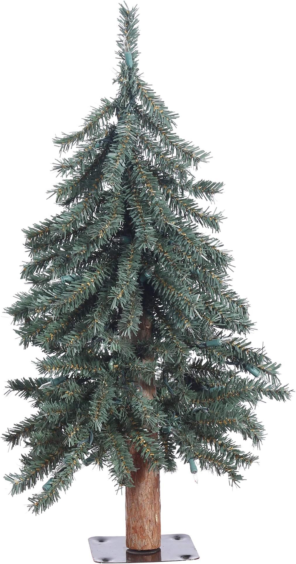 Amazon.com: Vickerman 3' Natural Bark Alpine Artificial Christmas Tree ...