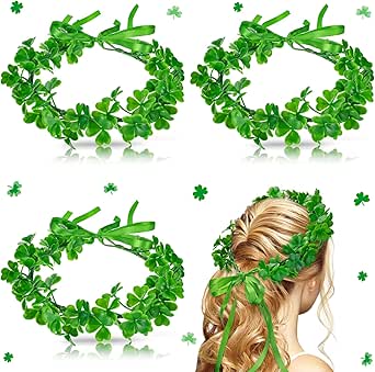 4 diademas para el día de San Patricio, corona de trébol irlandés ...
