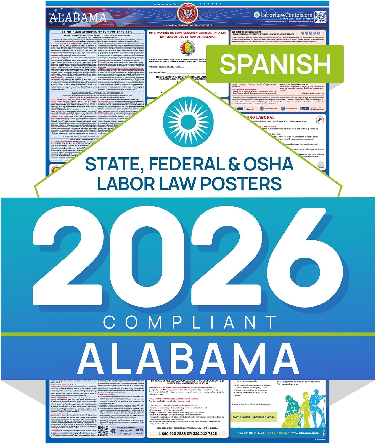 2026 Alabama Labor Law Poster – State & Federal Compliance in Spanish ...