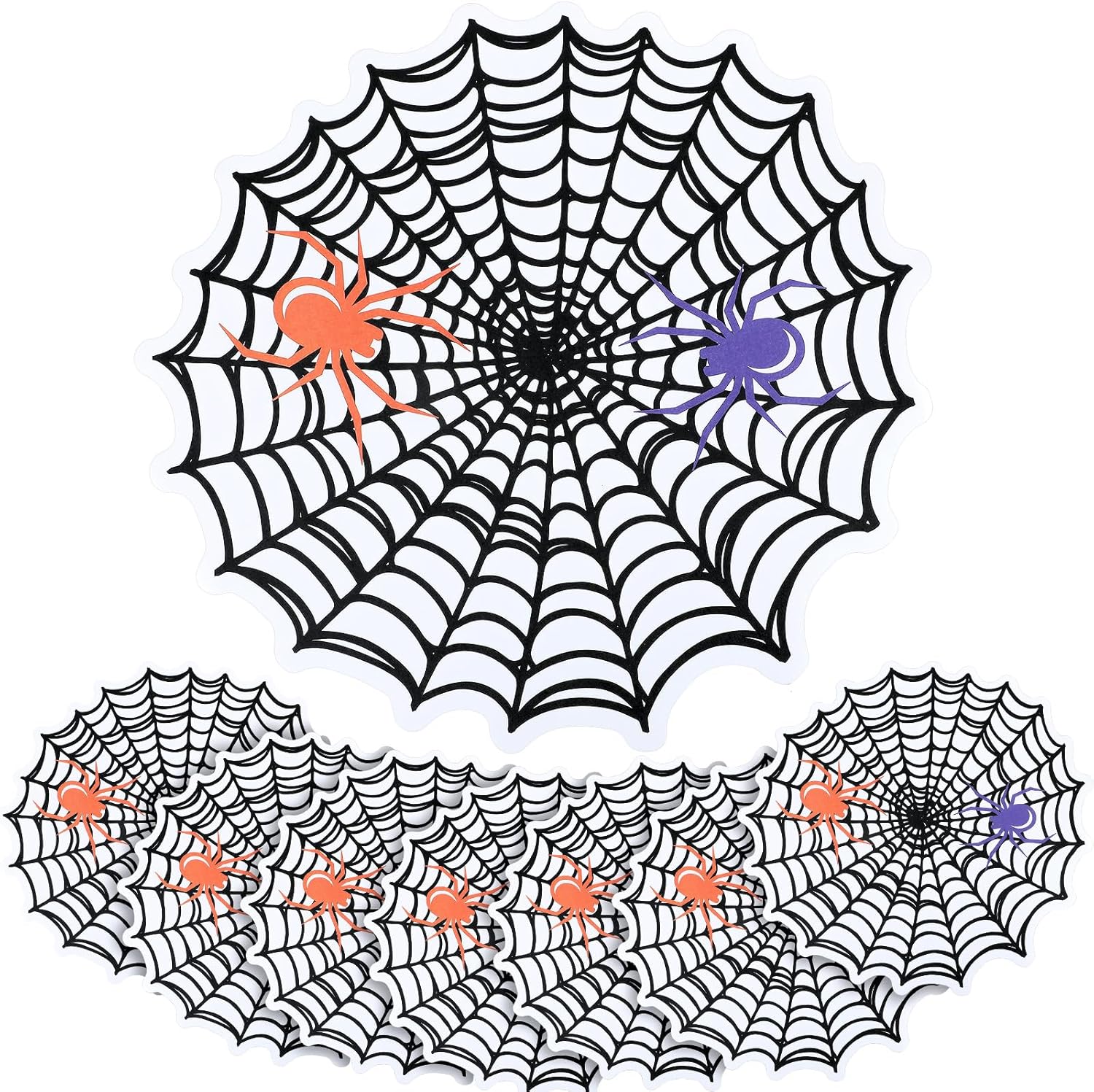 Amazon.com: Glenmal 100 Pcs 13 Inch Halloween Spider Web Placemats ...