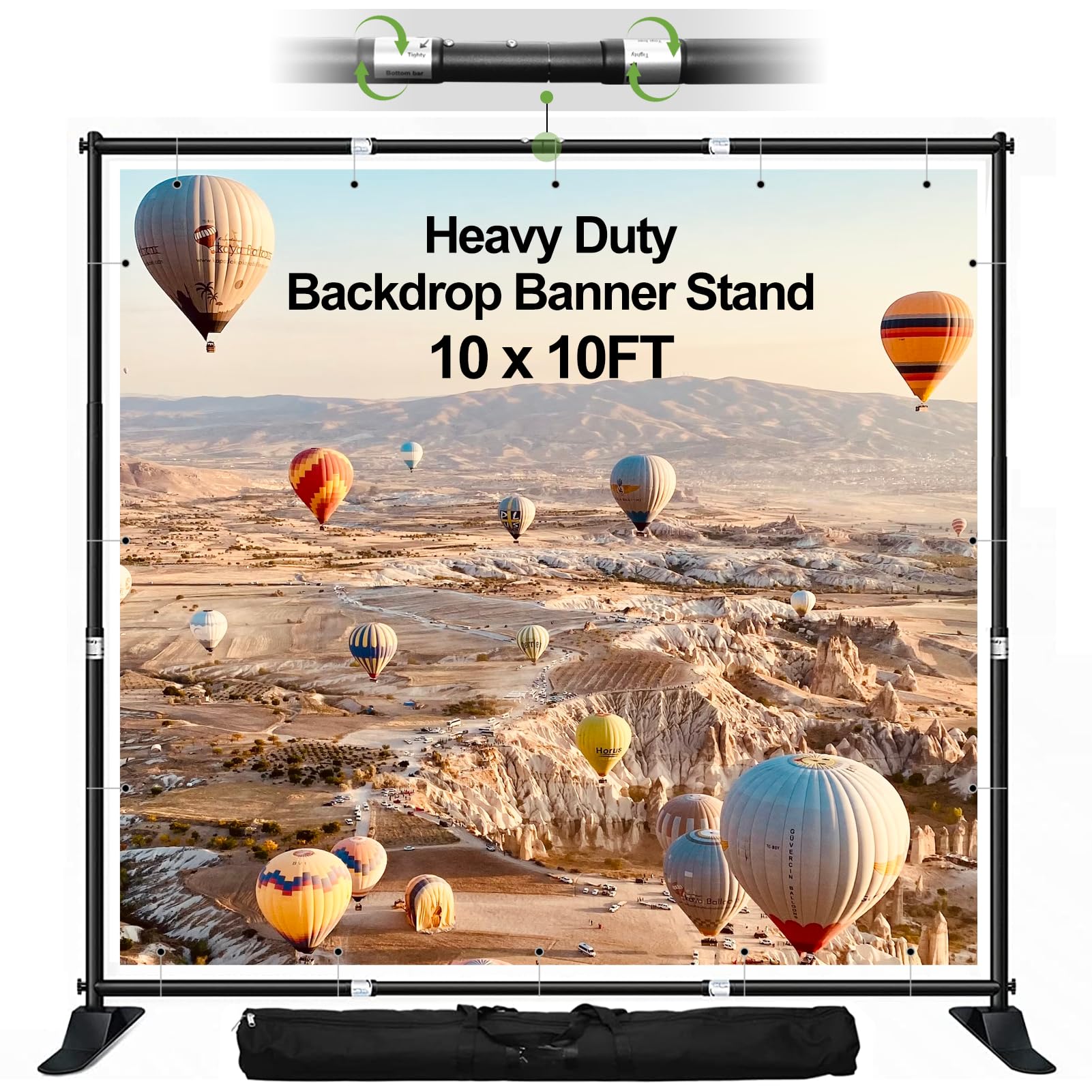 Buy FUDESY 10x10 ft Backdrop Banner Stand, Heavy Duty Adjustable Background Stand Kit with ...