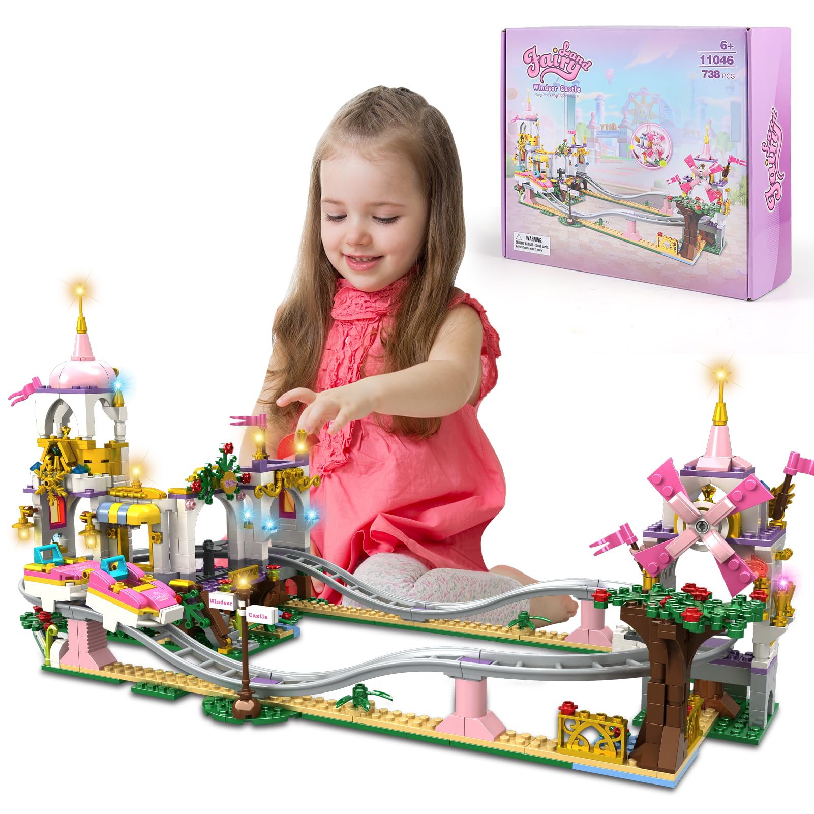 Amazon.com: Friends Roller Coaster Castle Building Set, 738 Pcs ...