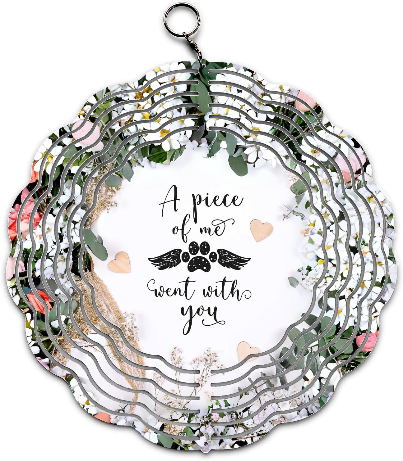 Amazon.com: Floral Pet Dog Cat Lover Wind Spinner 10 inch for Garden ...